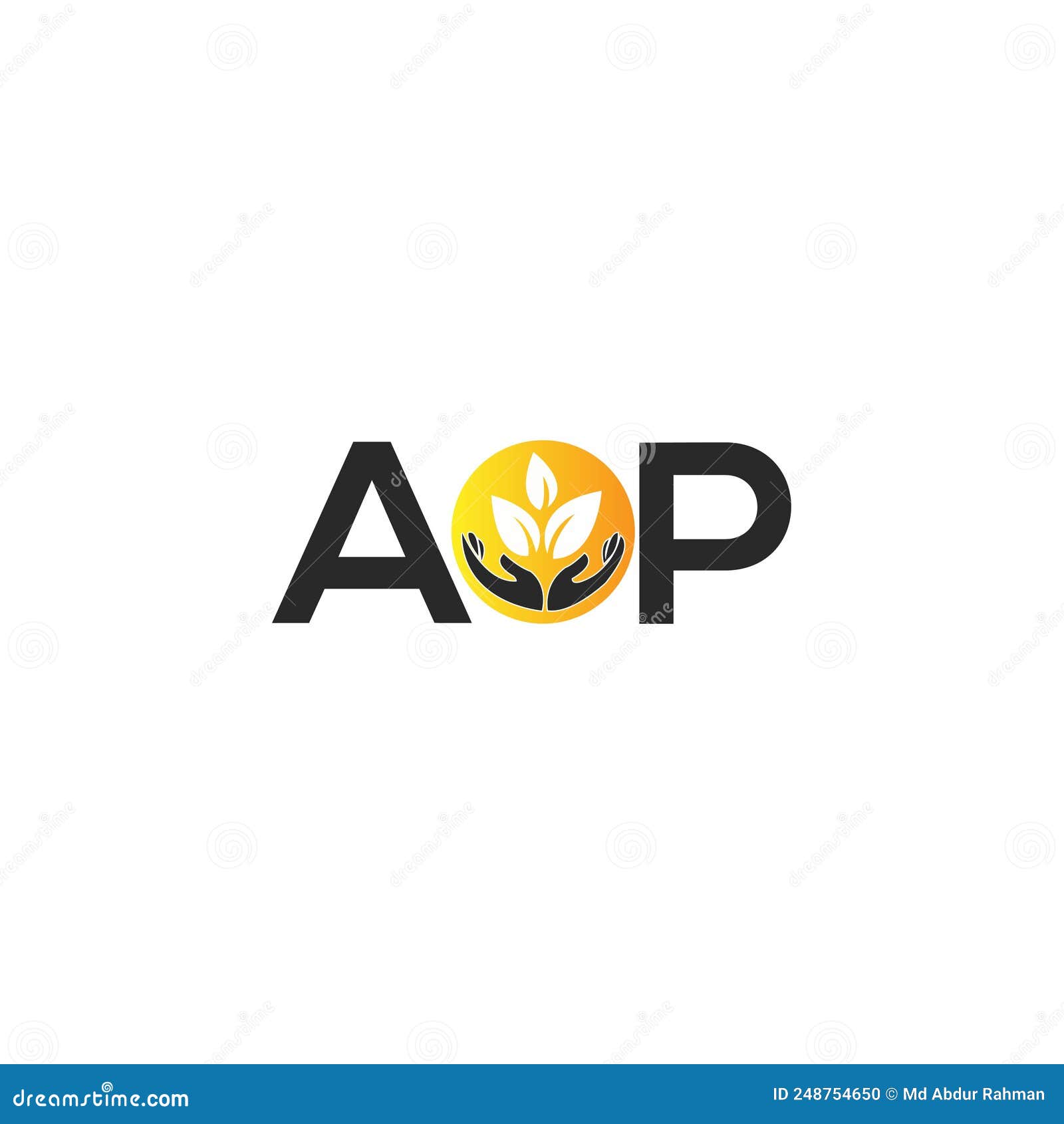 AOP Letter Logo Design on BLACK Background. AOP Creative Initials ...