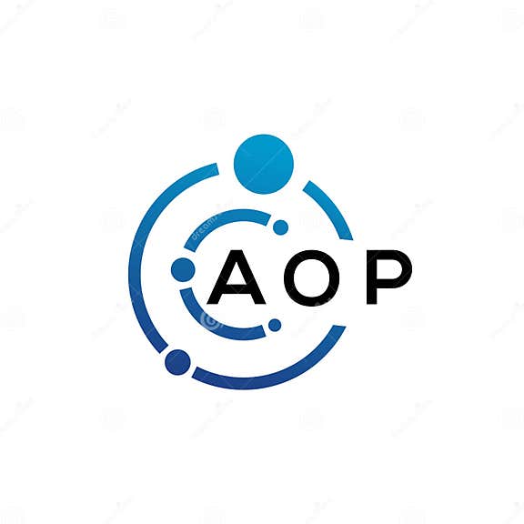 AOP Letter Logo Design on Black Background. AOP Creative Initials ...