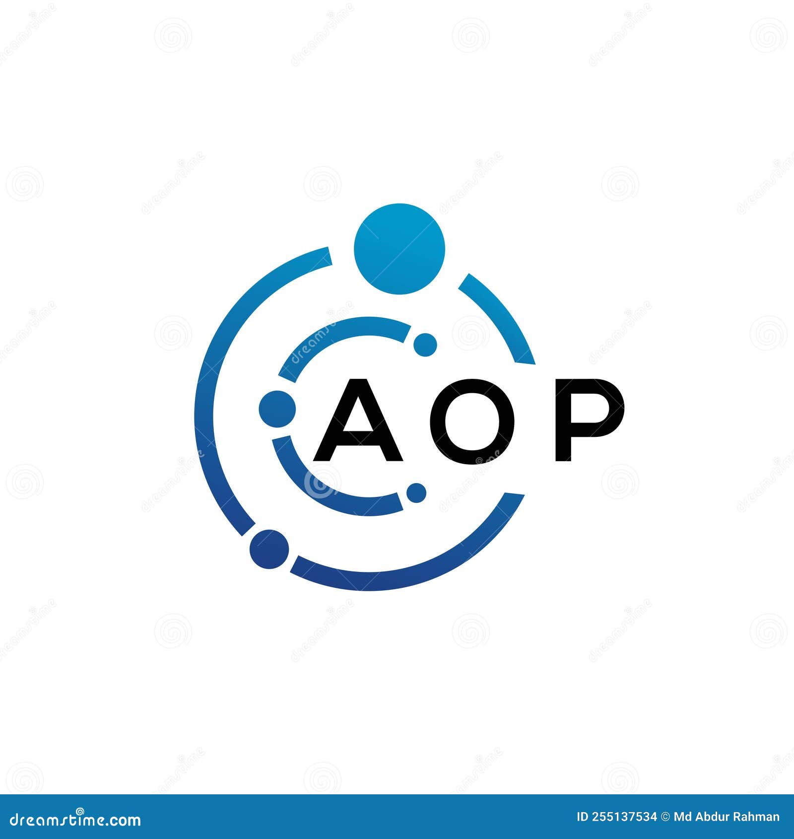 AOP Letter Logo Design on Black Background. AOP Creative Initials ...