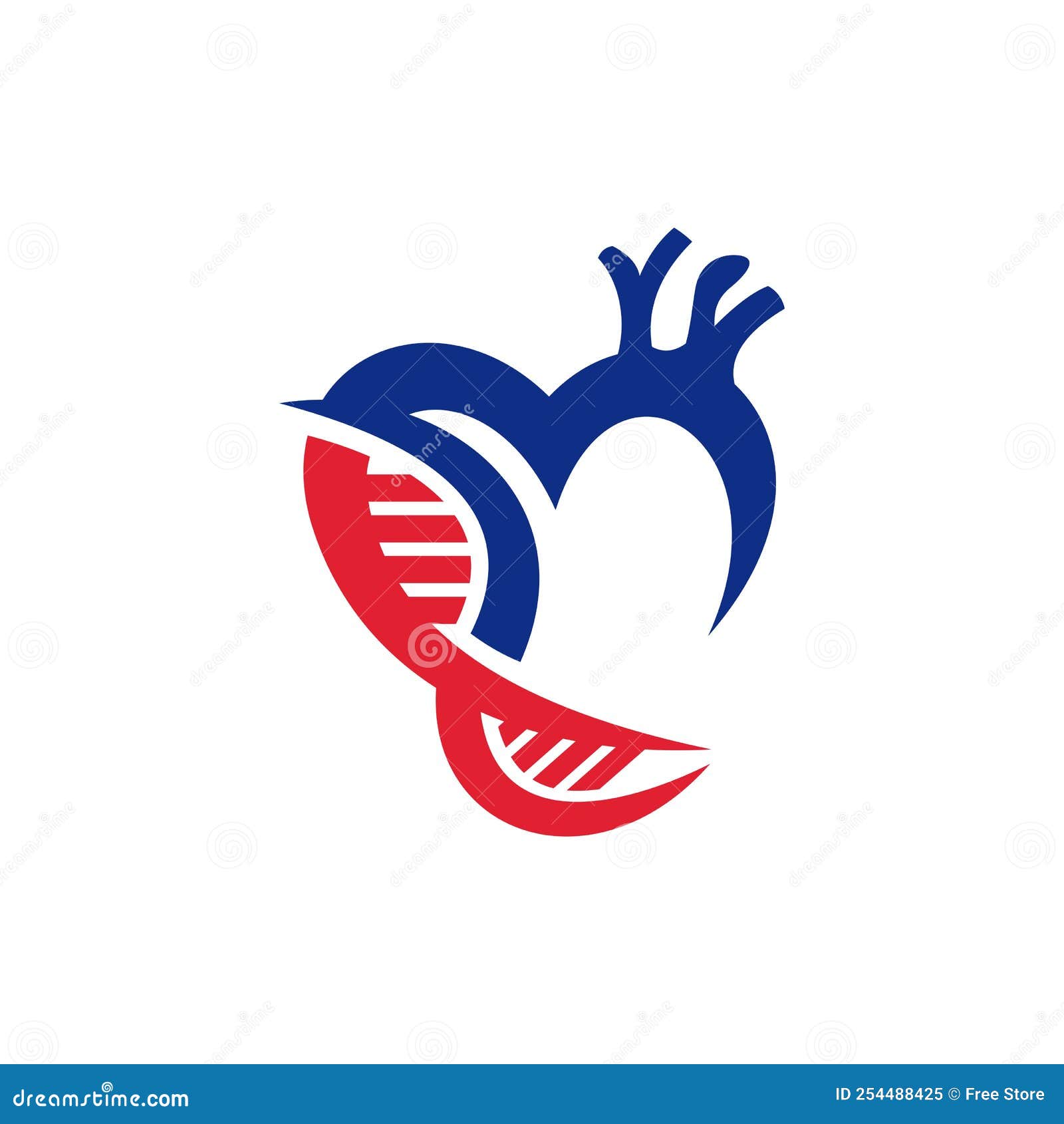 Aorta DNA Medical Simple Logo Cartoon Vector | CartoonDealer.com #254488425