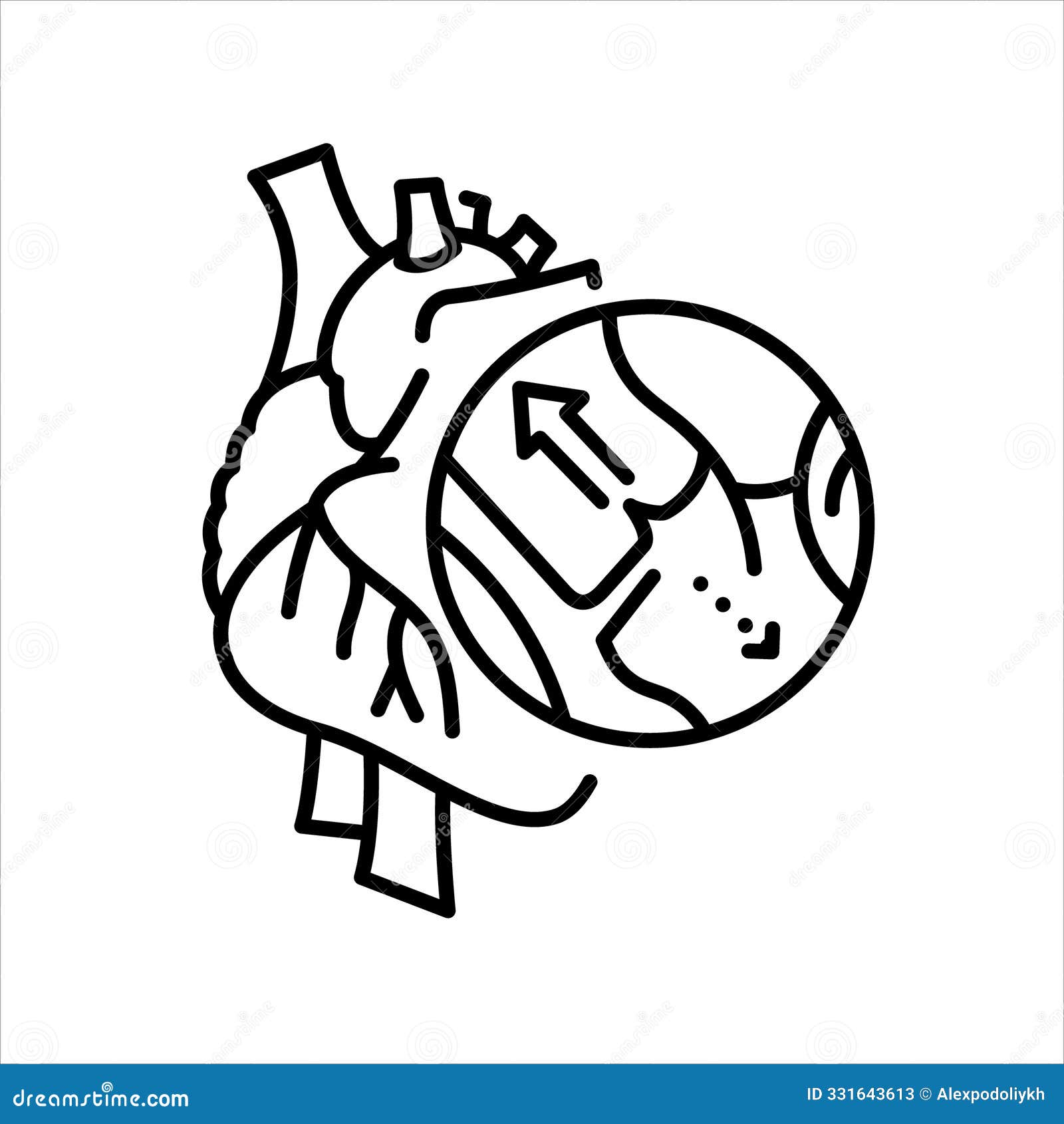 Aortic Regurgitation Line Black Icon. Sign for Web Page Stock Vector ...