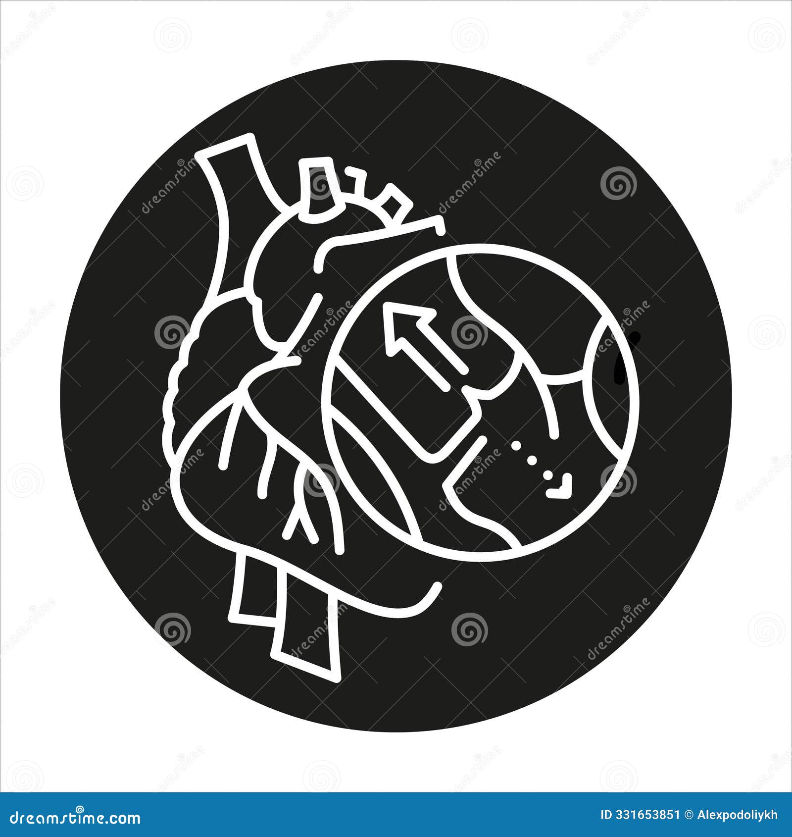 Aortic Regurgitation Line Black Icon. Sign for Web Page Stock Vector ...