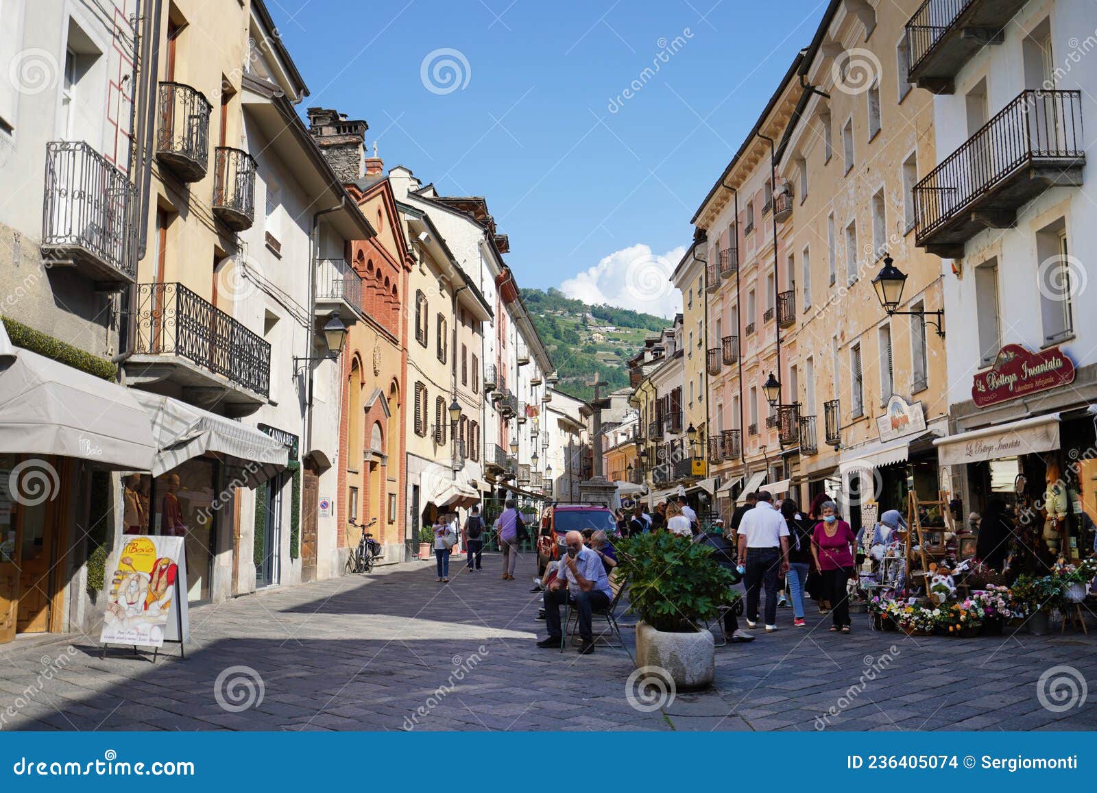 AOSTA, ITALY - AUGUST 20, 2021: Historic Town of Aosta, Italy Editorial ...