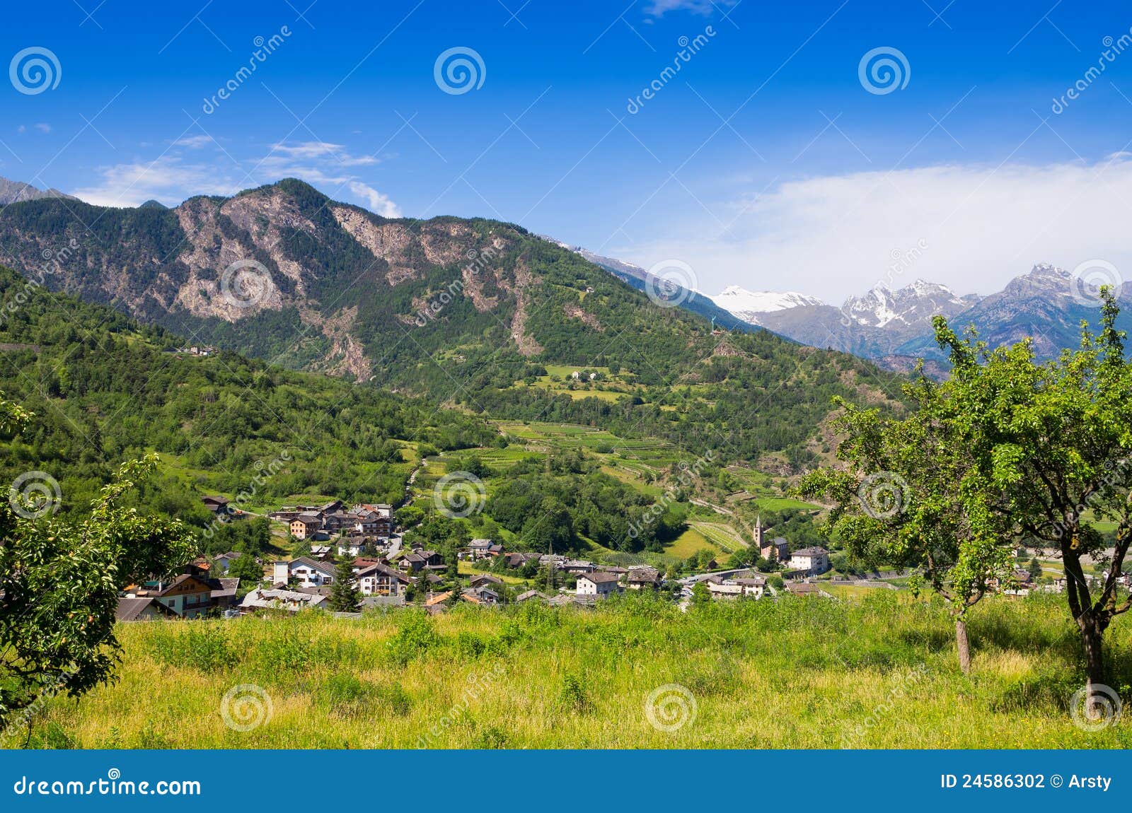 Aosta Valley. Italy stock photo. Image of alps, land - 24586302