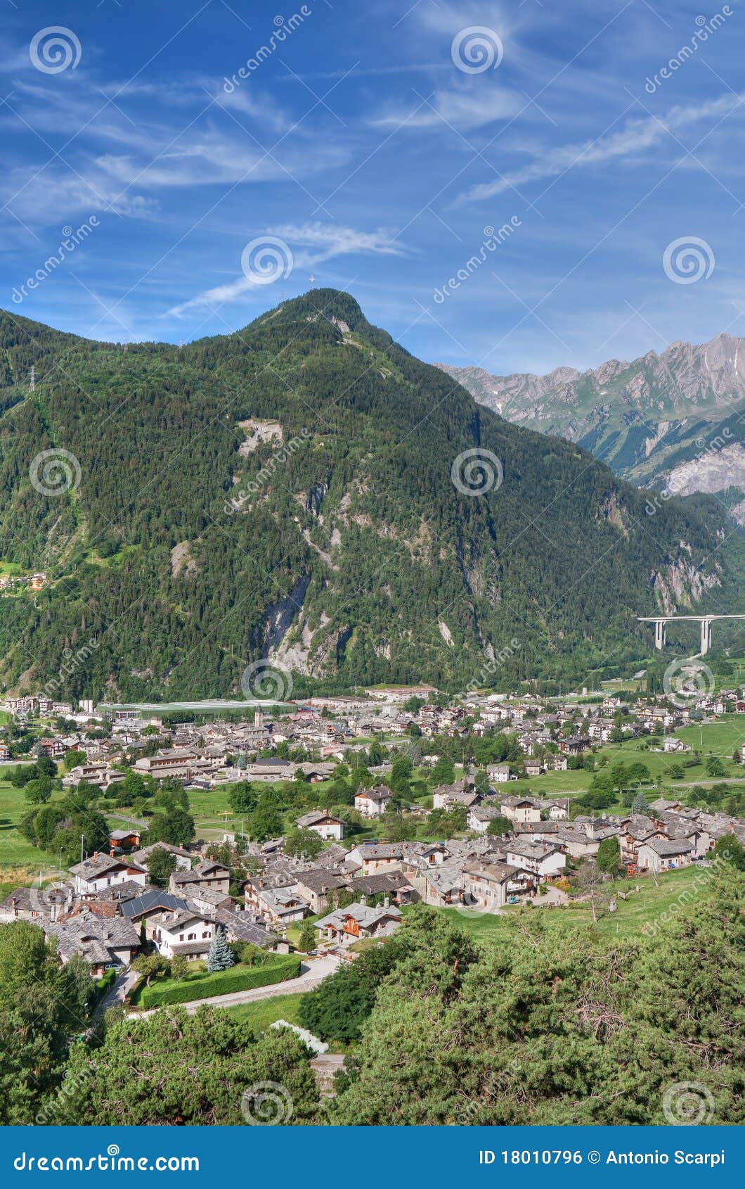Aosta valley in Morgex stock photo. Image of houses, scenic - 18010796