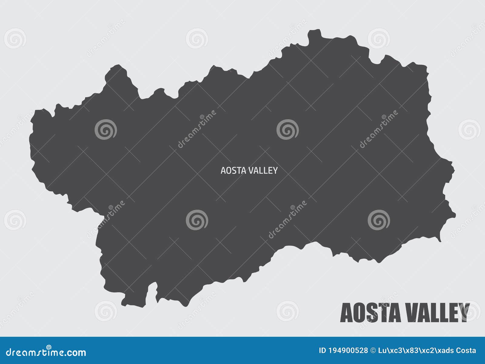 Aosta Valley region map stock illustration. Illustration of region ...