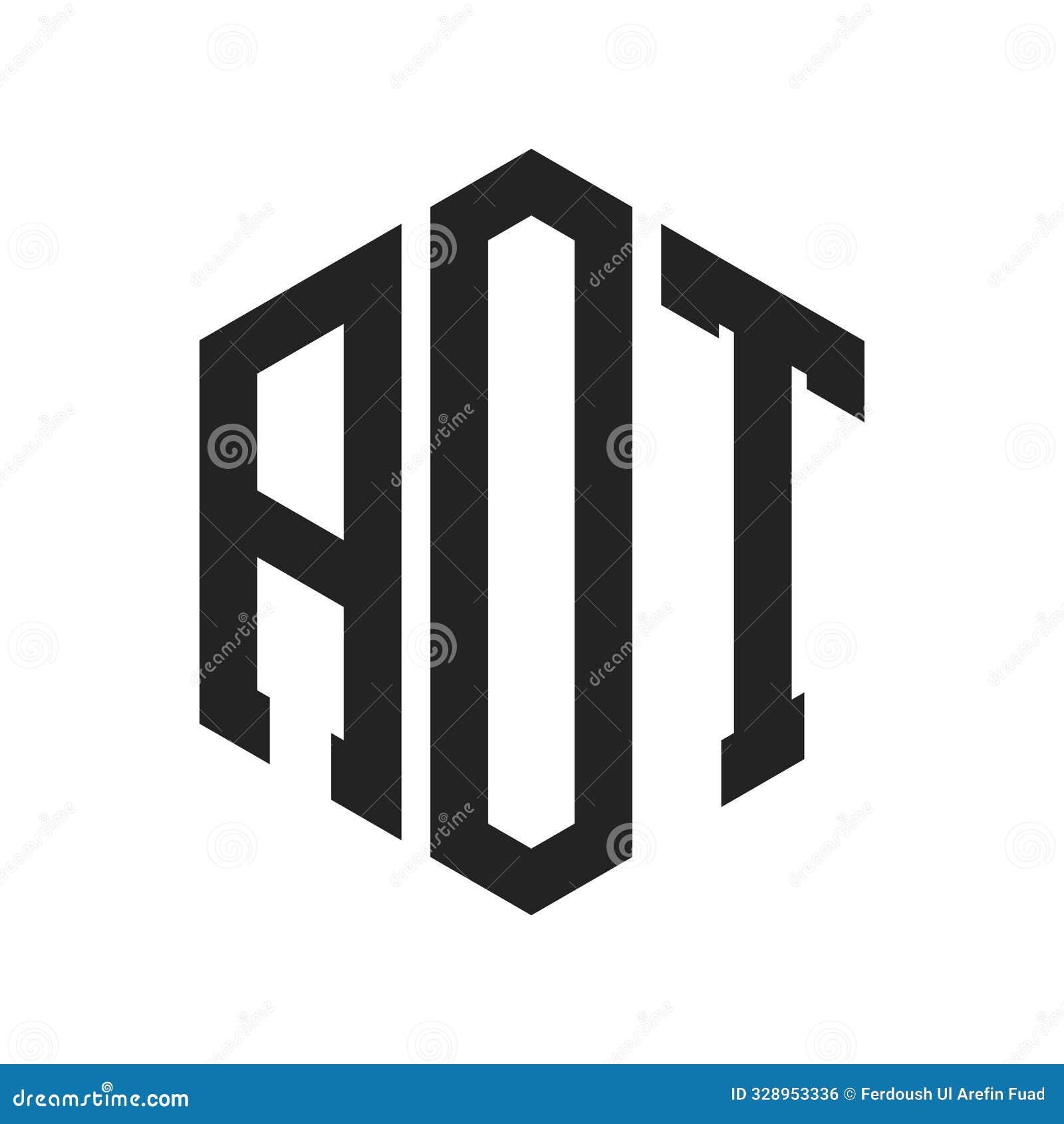 AOT Logo Design. Initial Letter AOT Monogram Logo Using Hexagon Shape ...