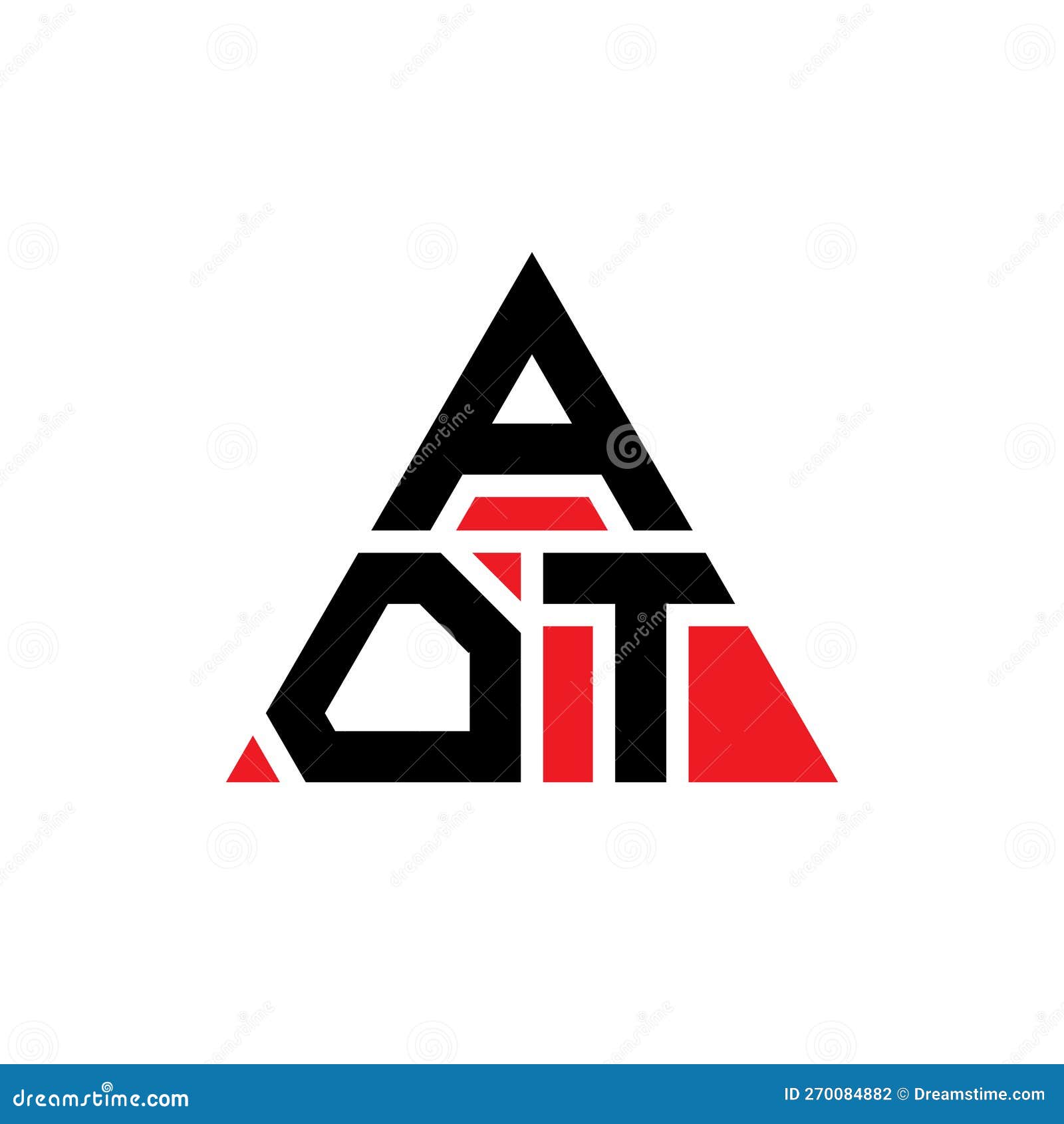 AOT Triangle Letter Logo Design with Triangle Shape. AOT Triangle Logo ...