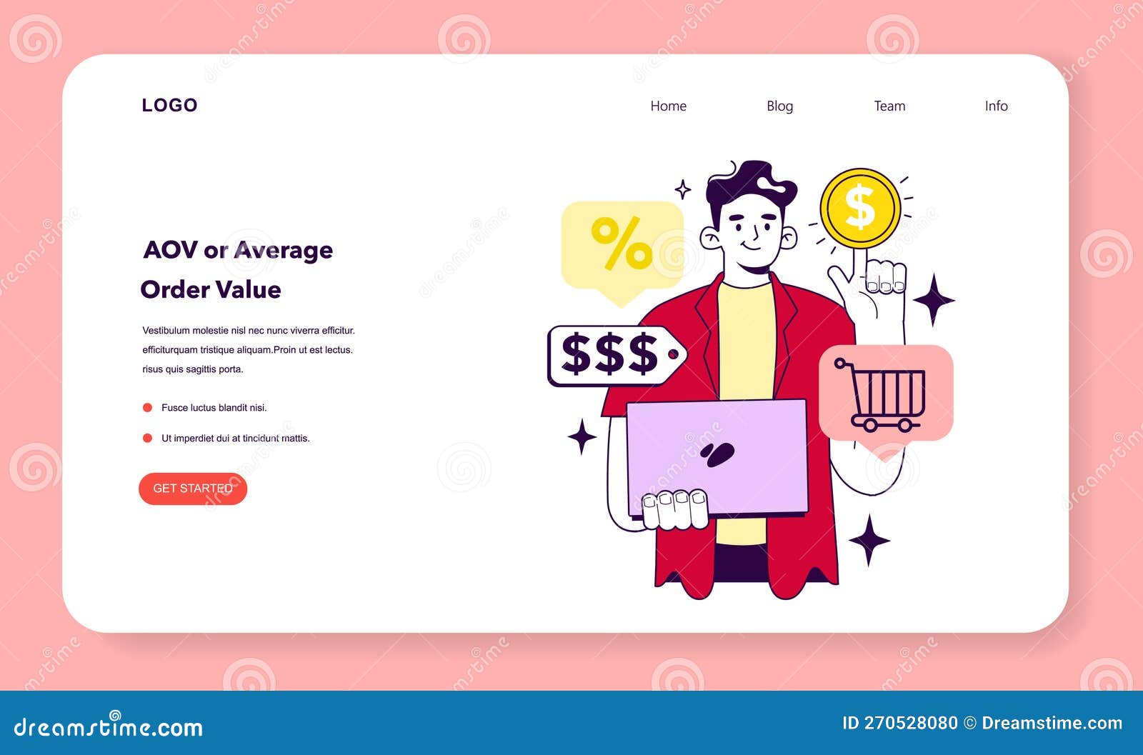 AOV or Average Order Value KPI Type. Indicator To Measure Employee ...