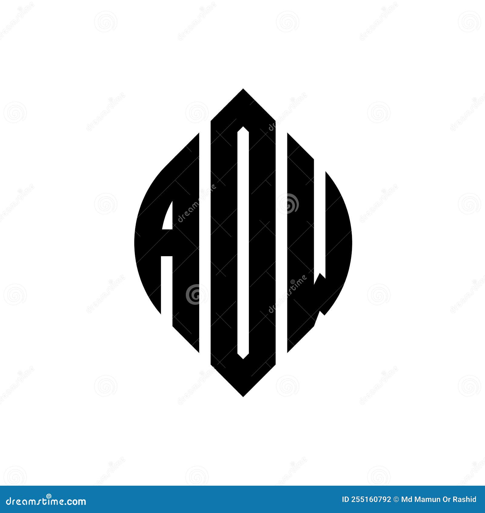 AOW Circle Letter Logo Design with Circle and Ellipse Shape. AOW ...
