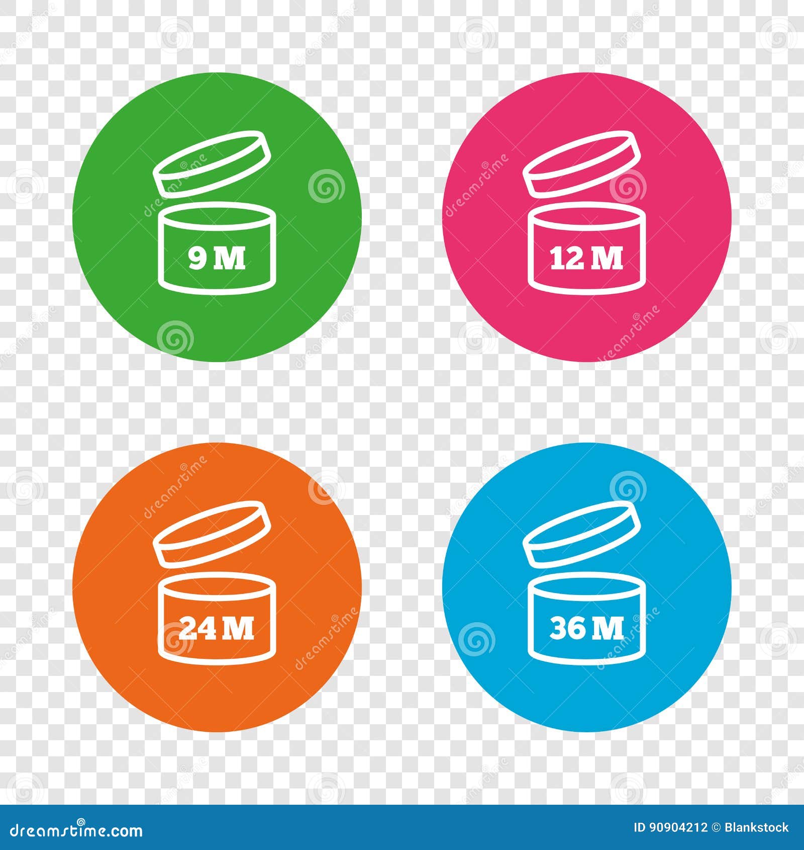 Após Ter Aberto ícones Do Uso Produto Da Data De Validade Ilustração do ...