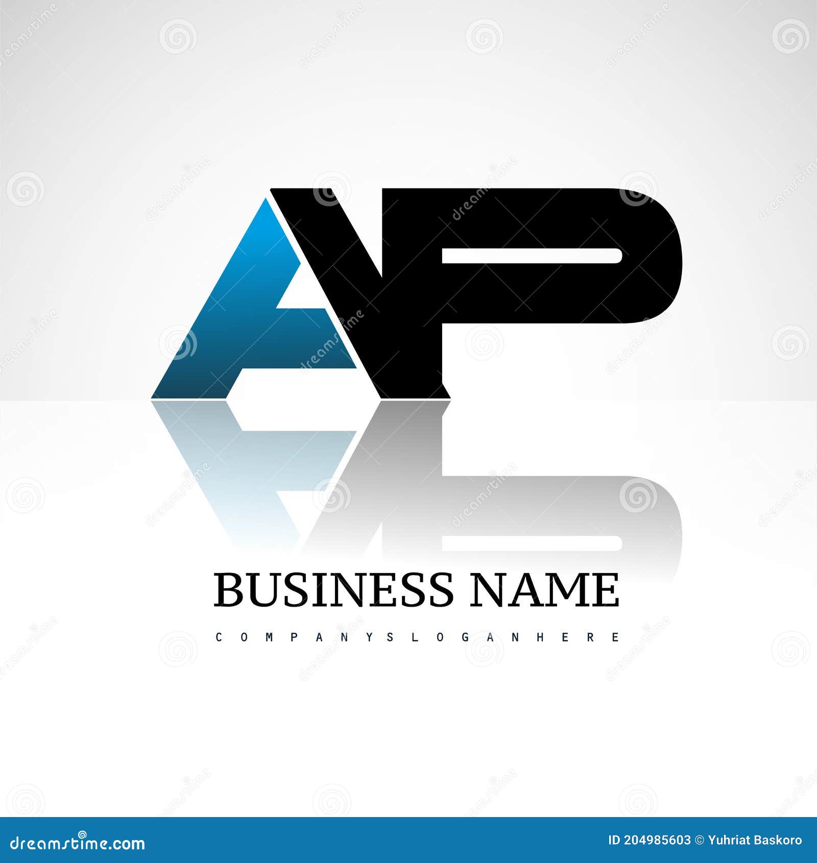 AP Company Linked Letter Logo Icon Blue and Black Stock Vector ...