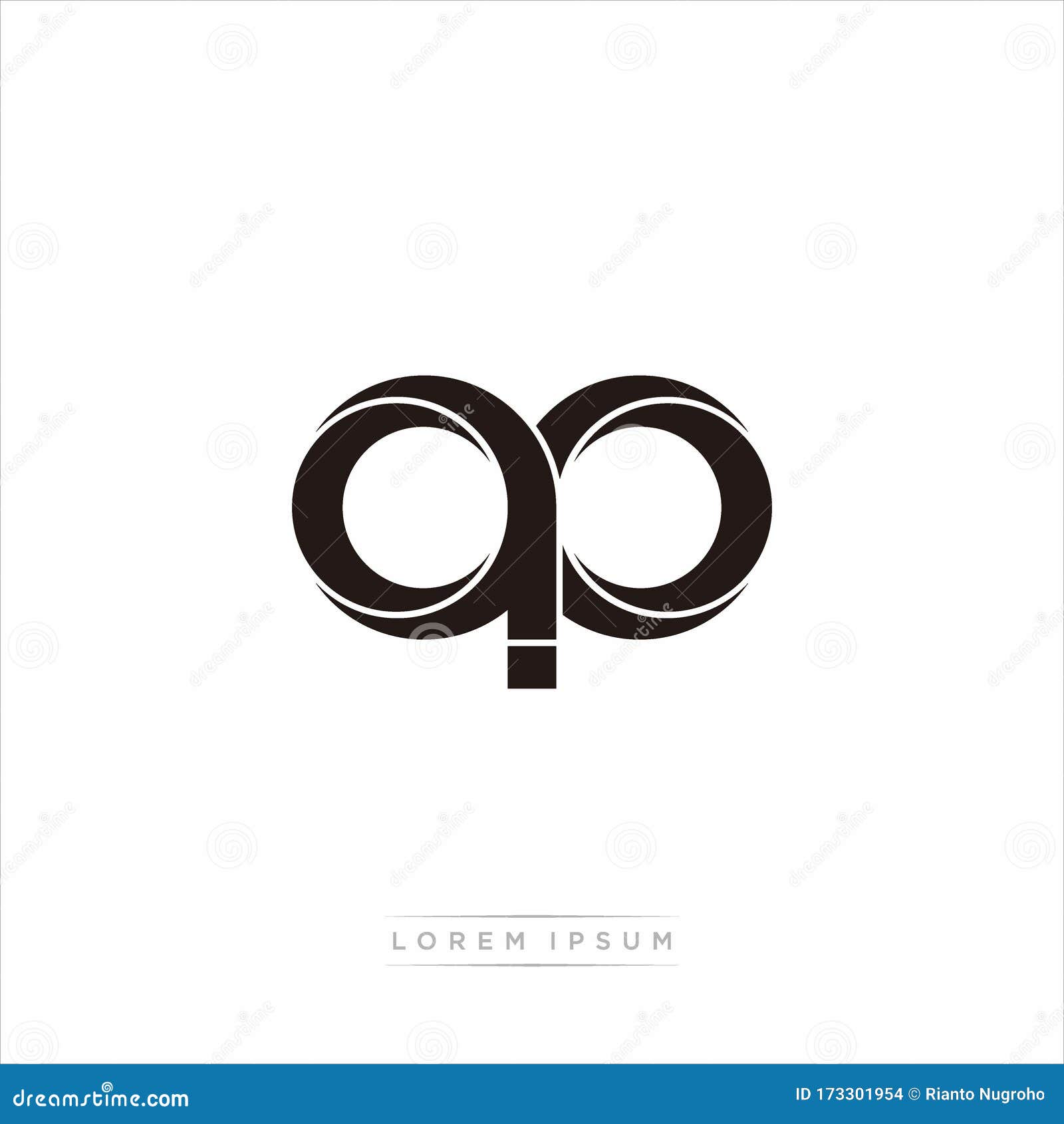 Ap Initial Letter Split Lowercase Modern Monogram Linked Outline ...