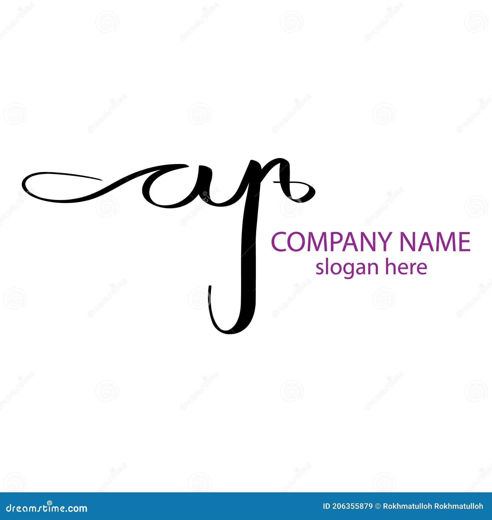 Ap Initials Logo Handwritten Design Illustration Vector Stock Vector ...