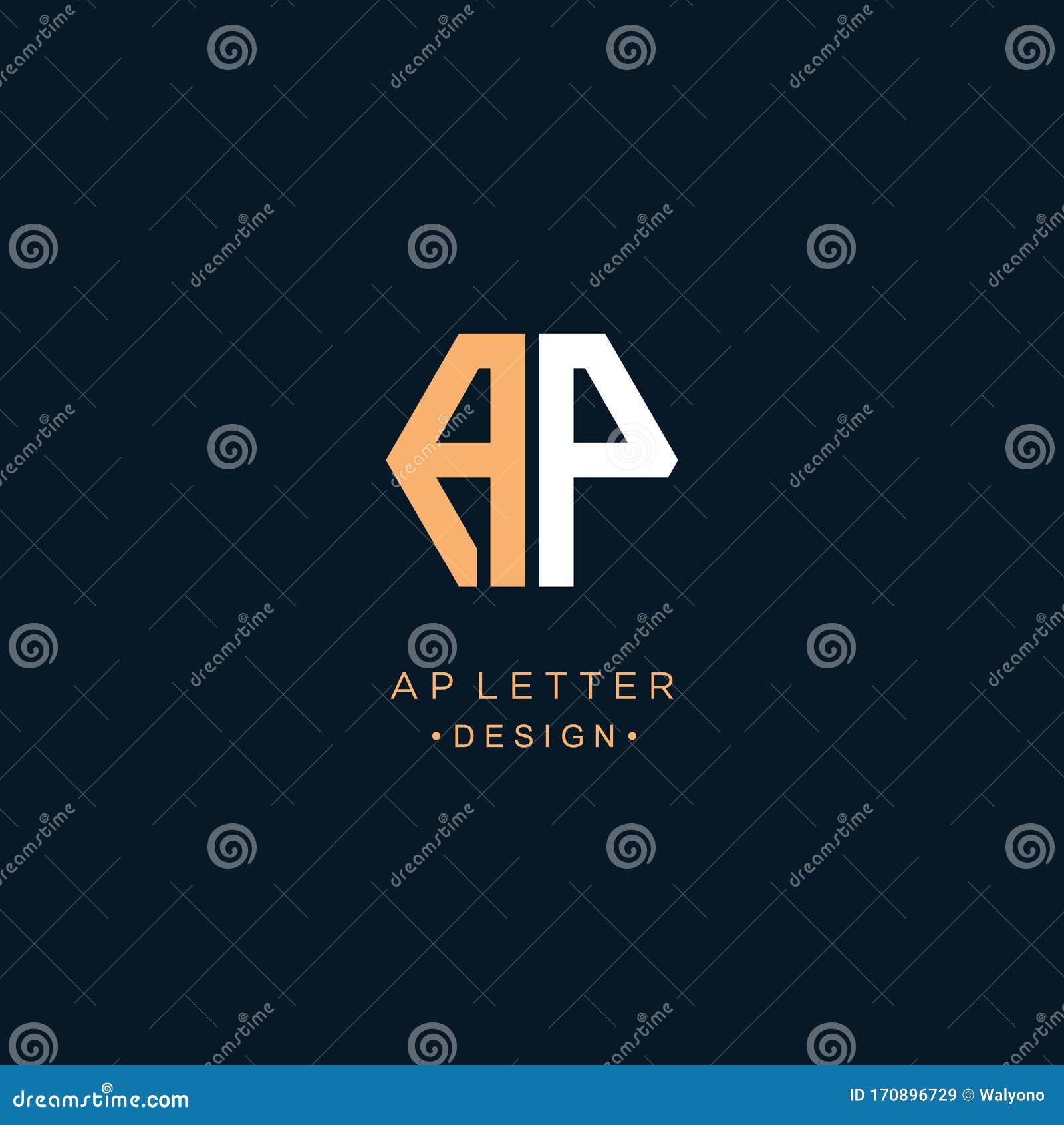 AP Letter Logo Design with Sans Serif Font Vector Illustration ...