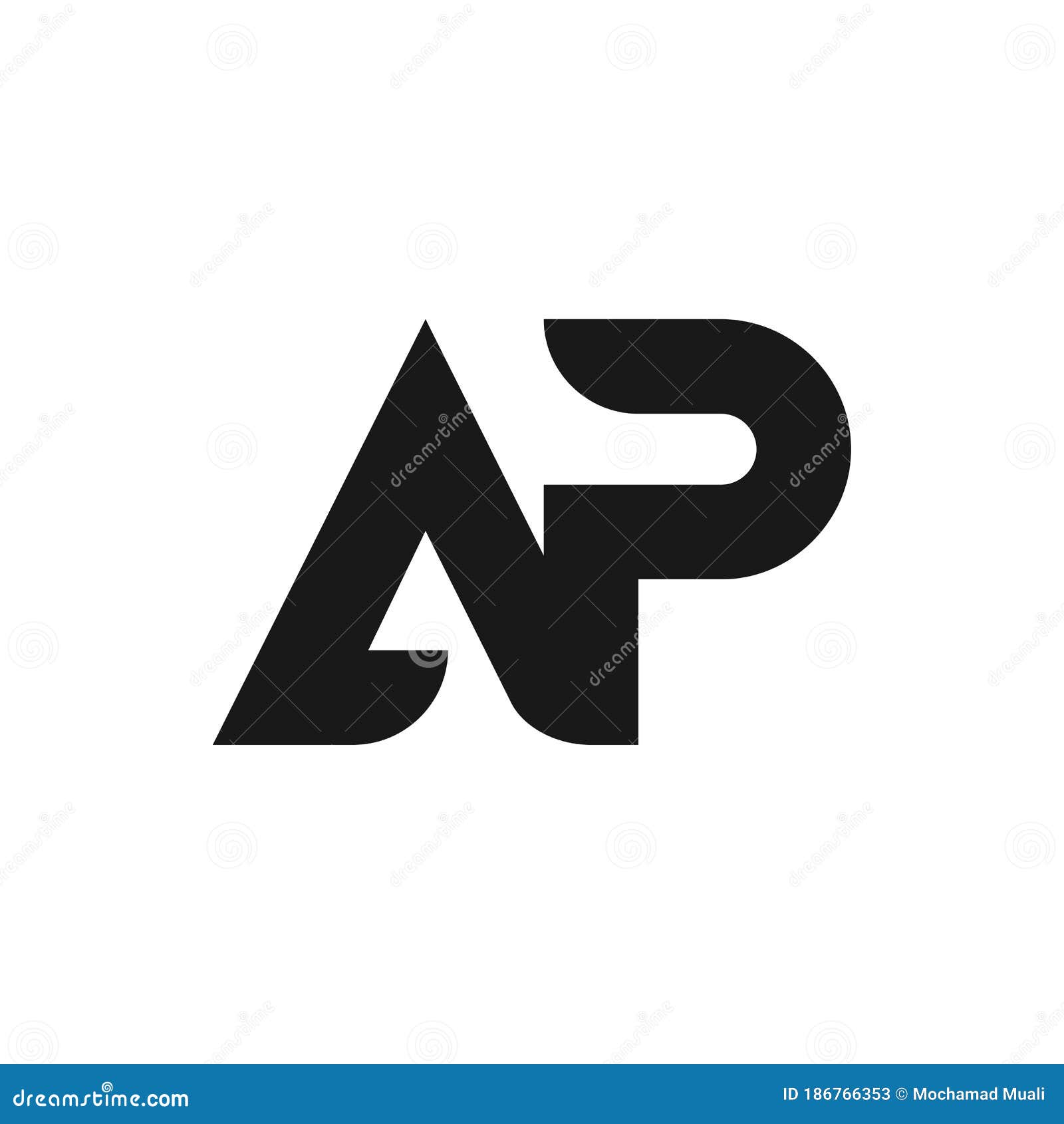 AP Letter Logo Design with Simple Style Stock Vector - Illustration of ...