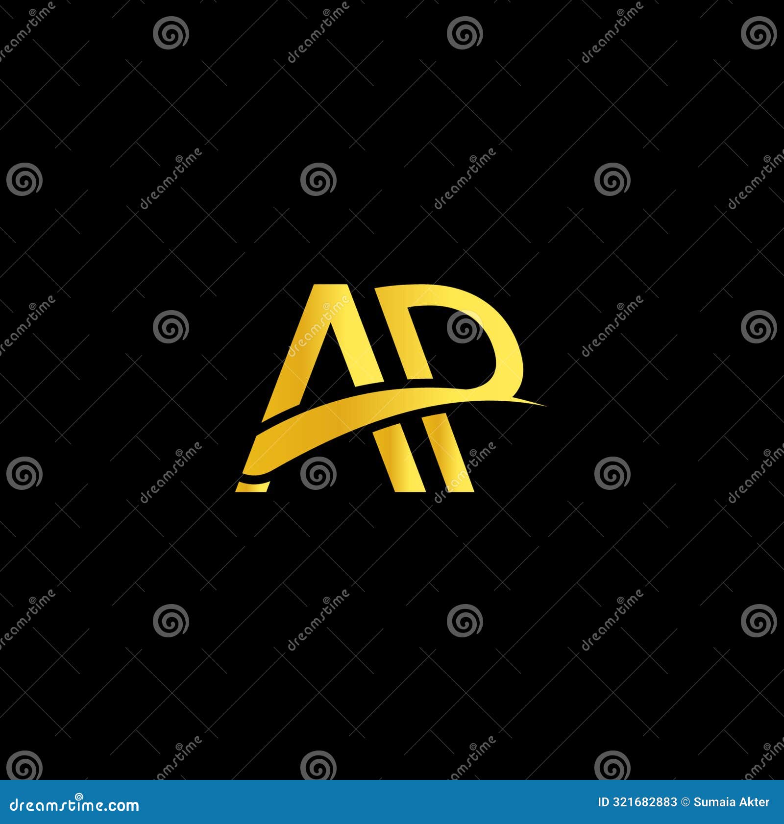 AP Letter Logo with Golden Color.AP LOGO Stock Vector - Illustration of ...