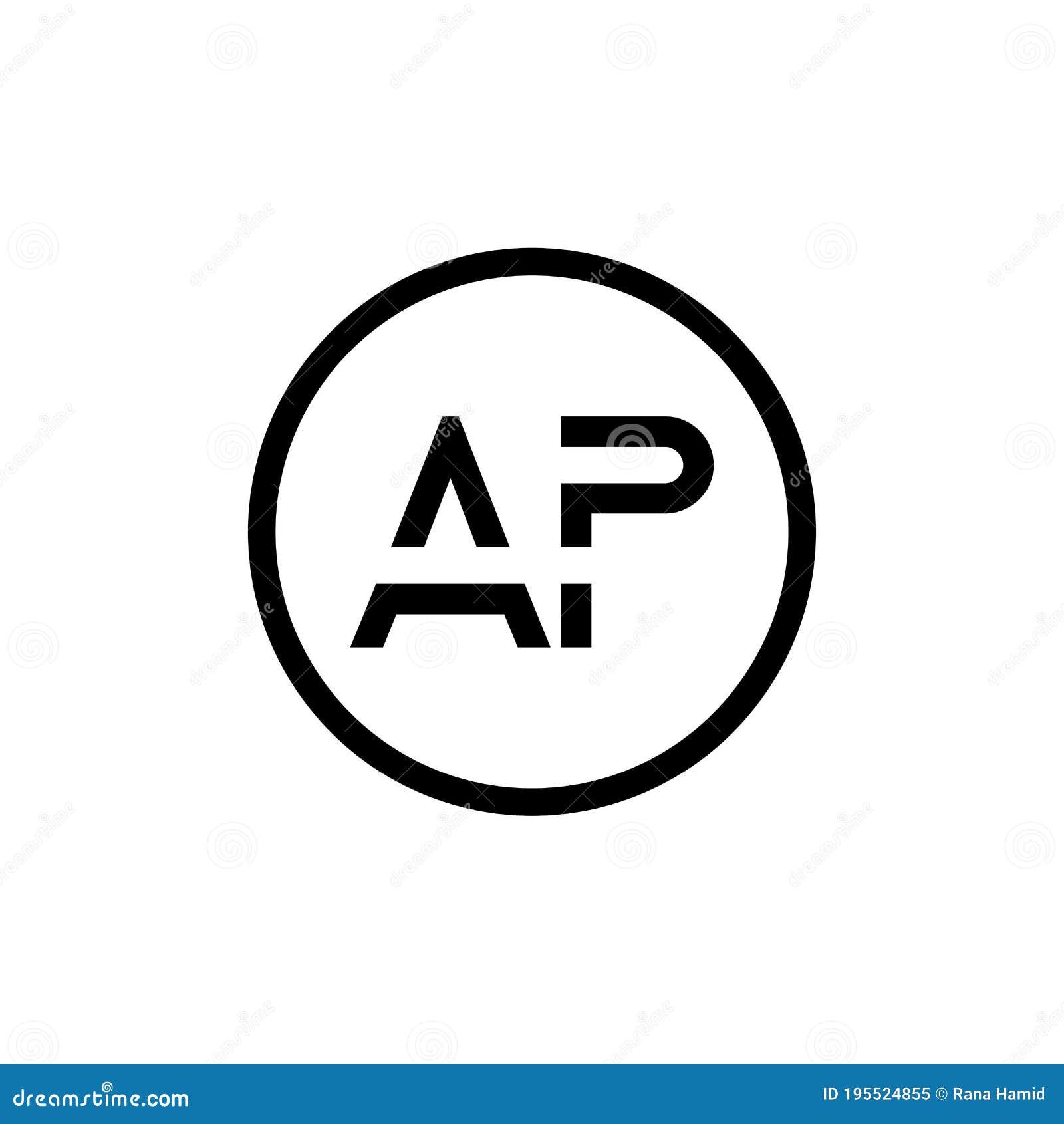 AP Logo Design Business Typography Vector Template. Creative Linked ...