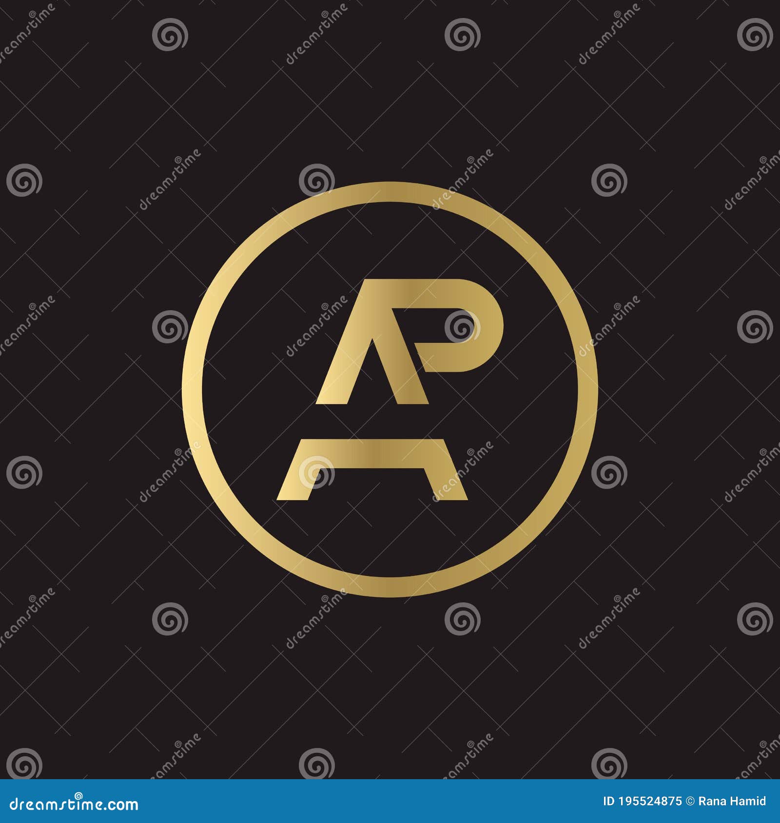 AP Logo Design Business Typography Vector Template. Creative Linked ...