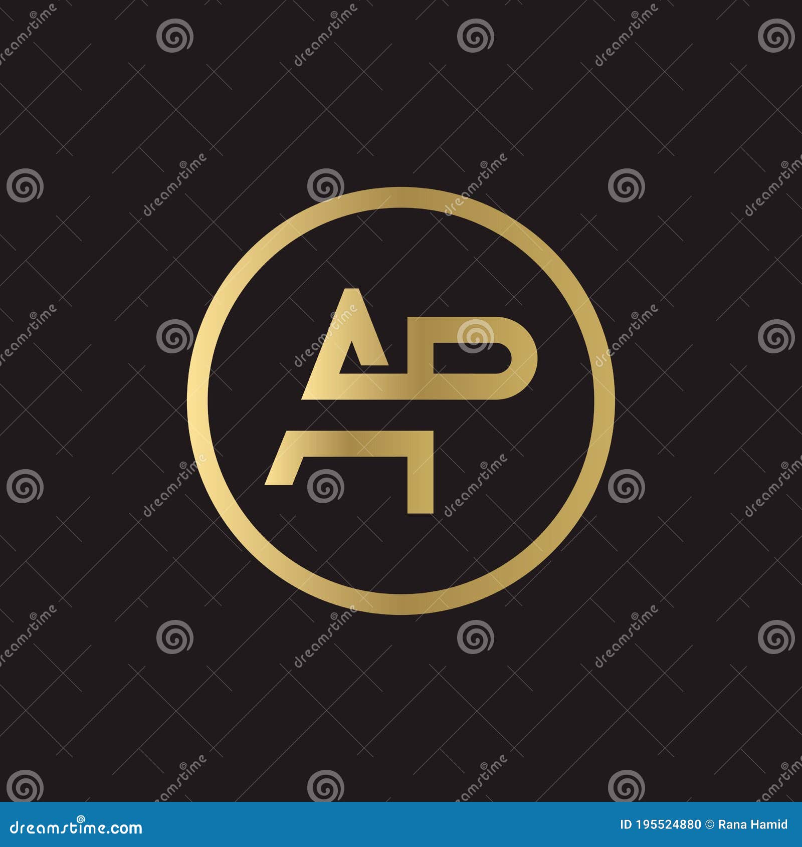 AP Logo Design Business Typography Vector Template. Creative Linked ...