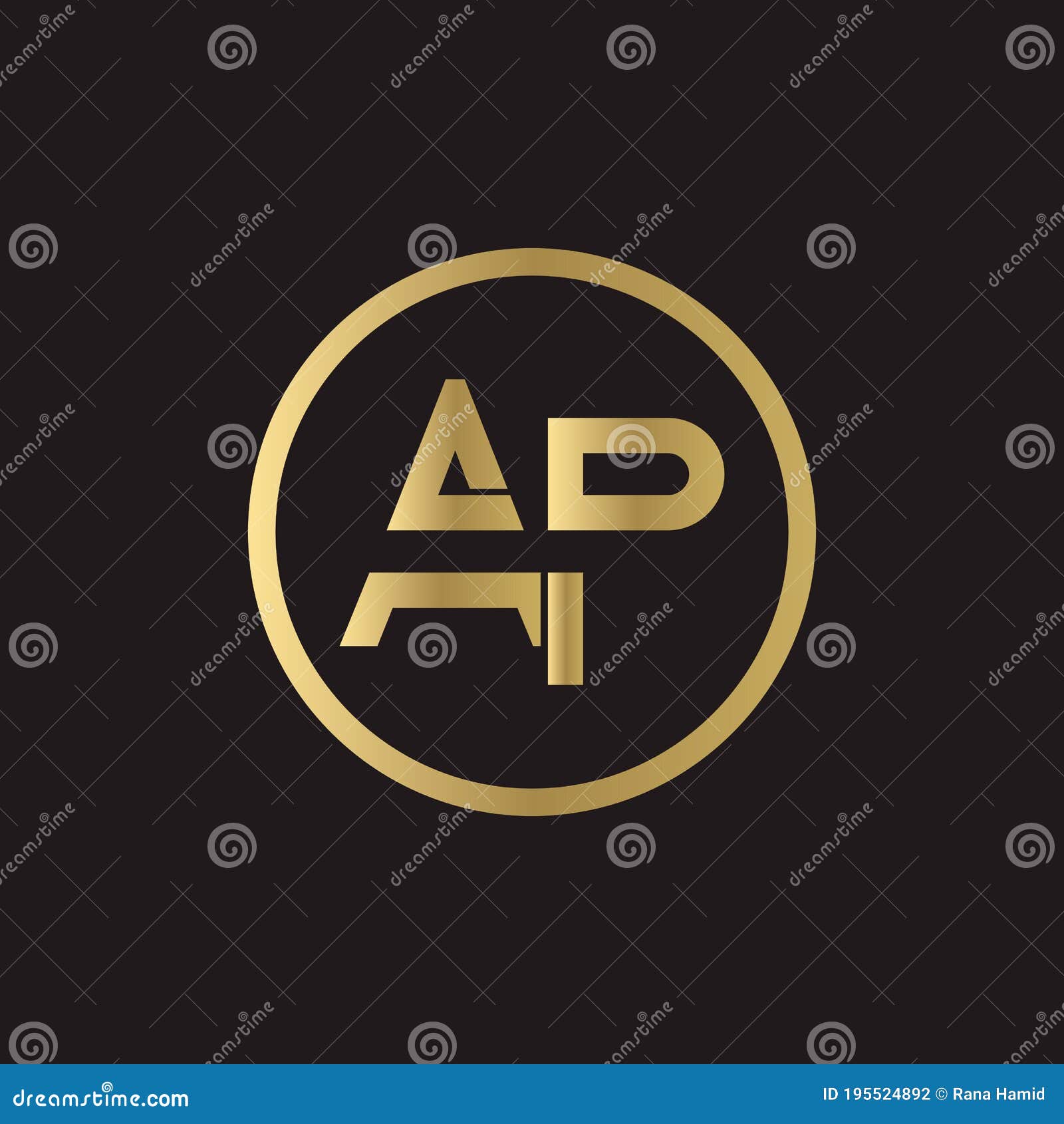 AP Logo Design Business Typography Vector Template. Creative Linked ...