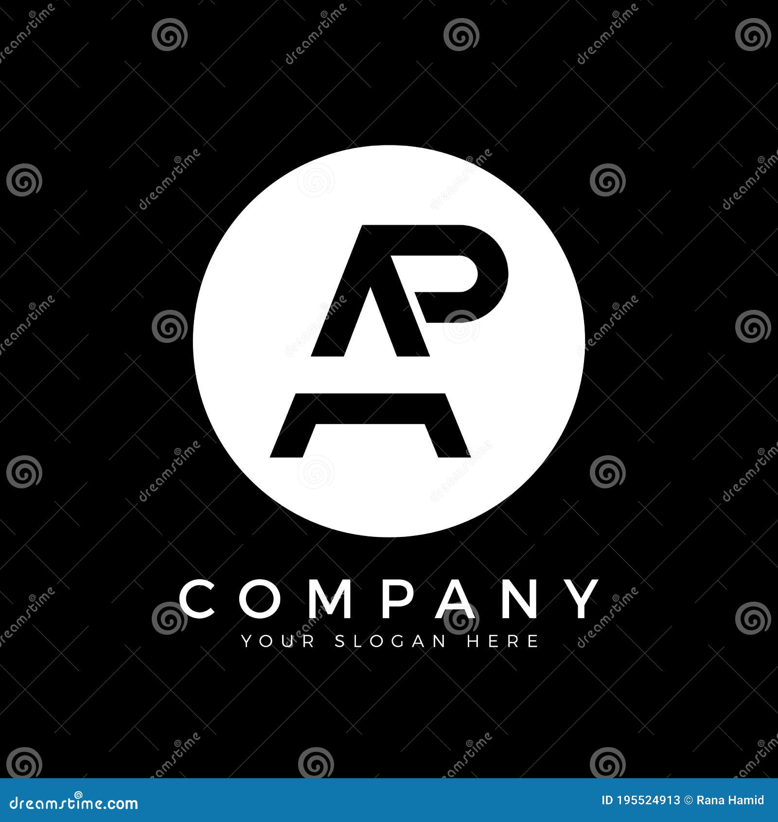 AP Logo Design Business Typography Vector Template. Creative Linked ...