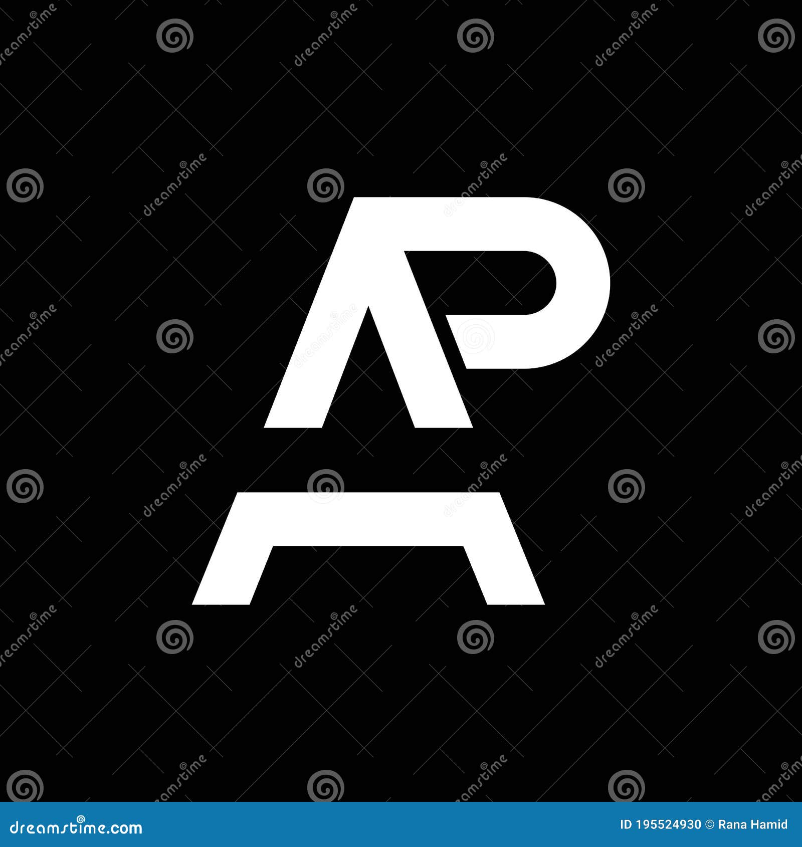 AP Logo Design Business Typography Vector Template. Creative Linked ...