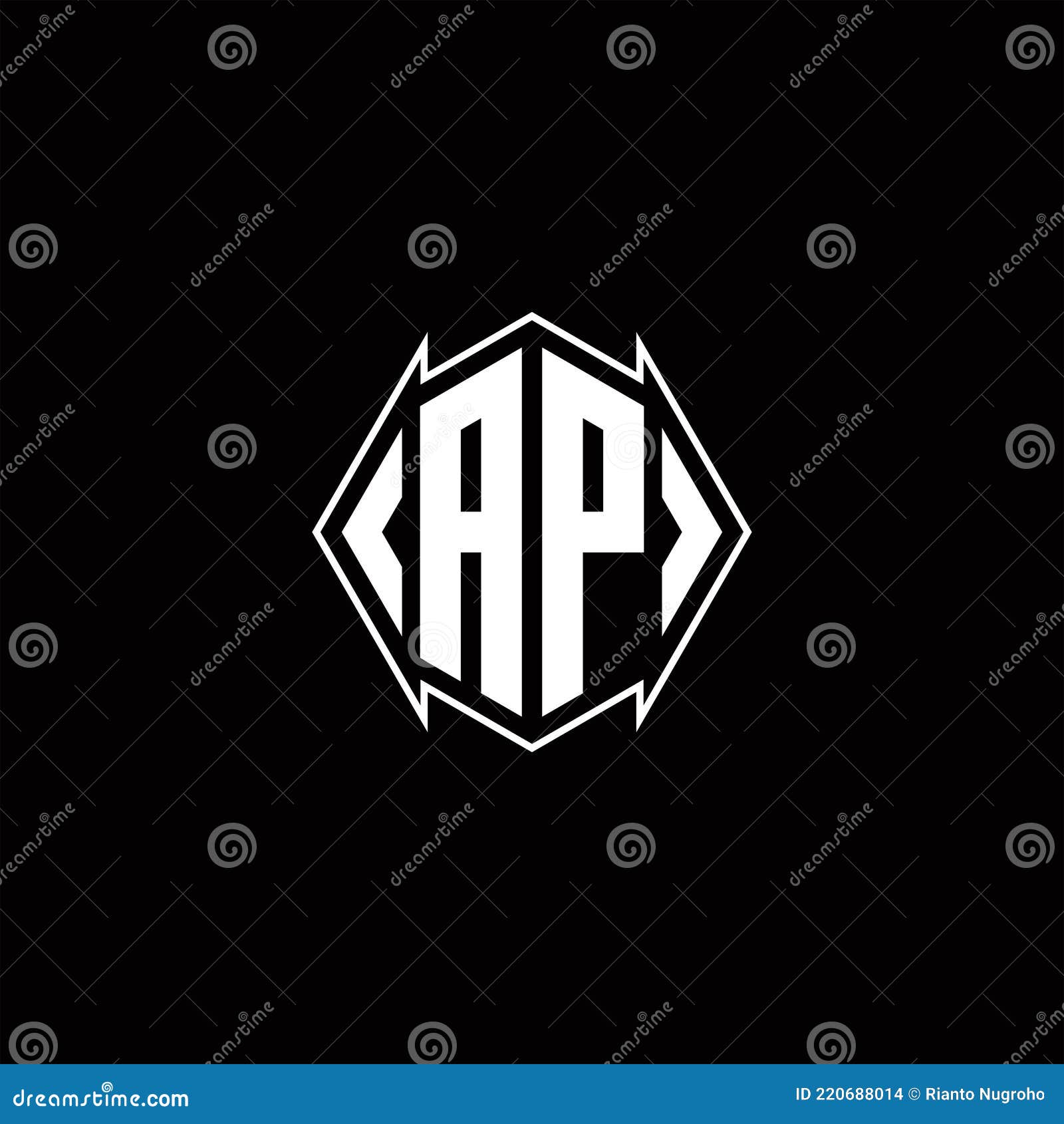 AP Logo Monogram with Shield Shape Designs Template Stock Vector ...