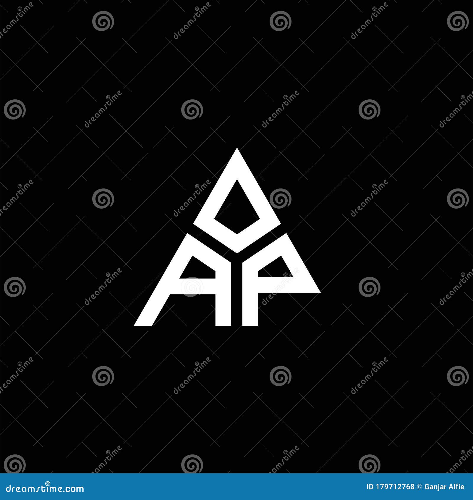 AP Monogram Logo with 3 Pieces Shape Isolated on Triangle Stock Vector ...