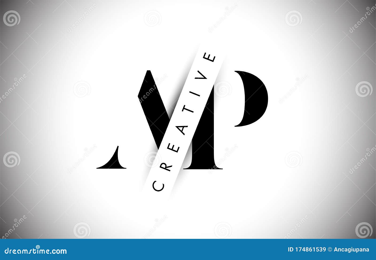 AP a P Letter Logo with Creative Shadow Cut and Overlayered Text Design ...