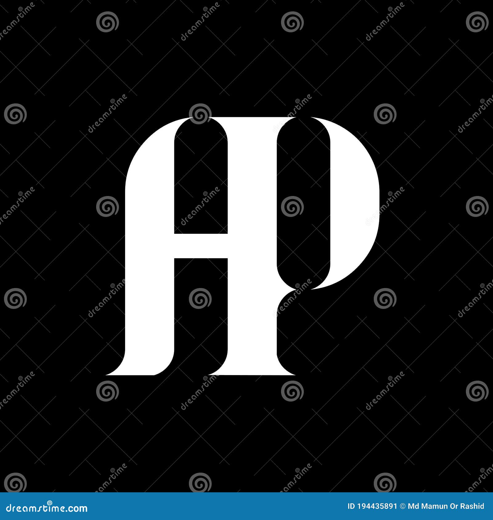 AP A P Letter Logo Design. Initial Letter AP Linked Circle Uppercase ...