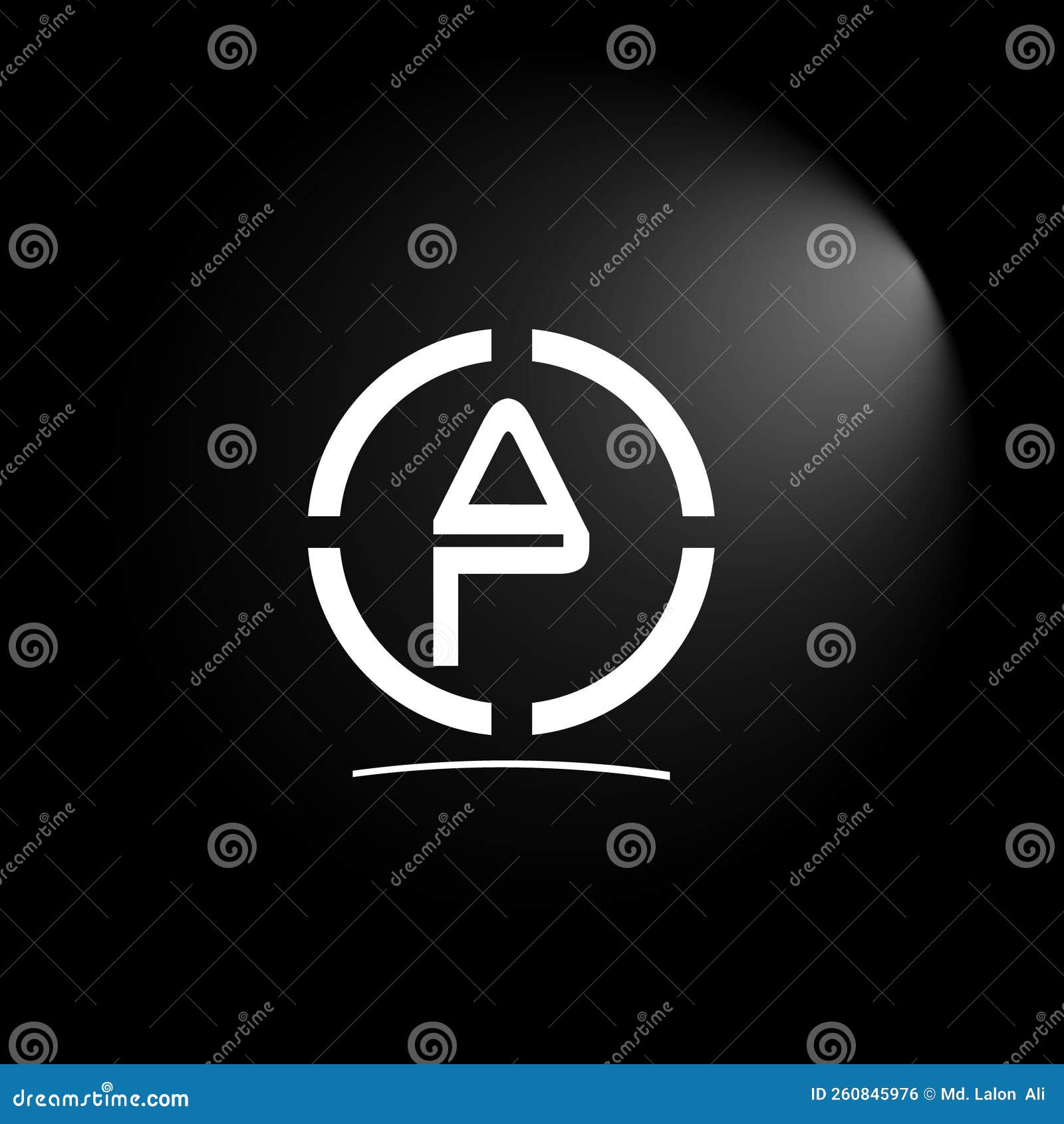 AP Text Logo Design stock vector. Illustration of vector - 260845976