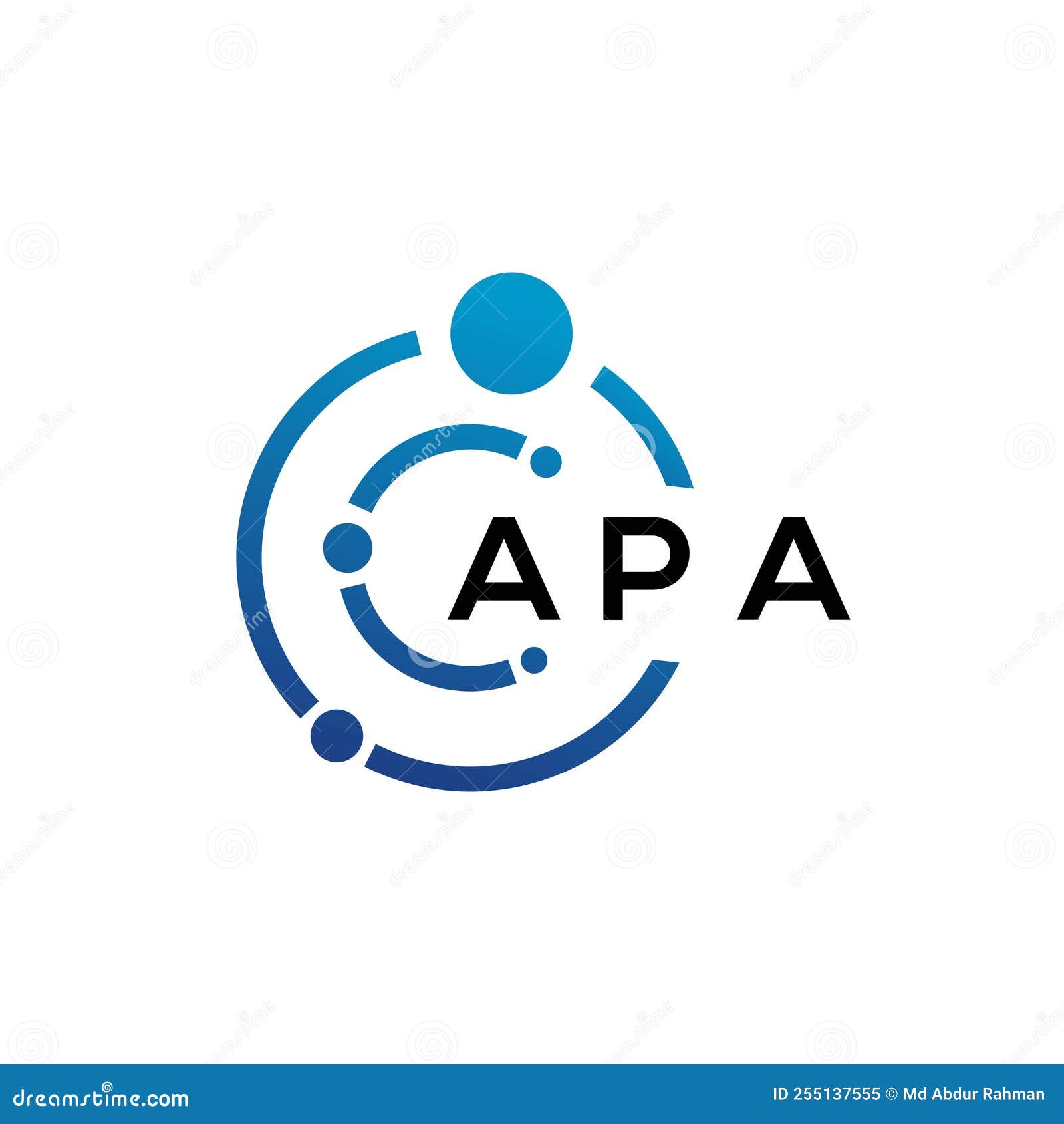 APA Letter Logo Design on Black Background. APA Creative Initials ...