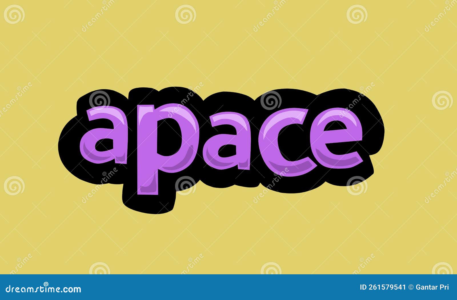 APACE Writing Vector Design On A Yellow Background Stock Image ...