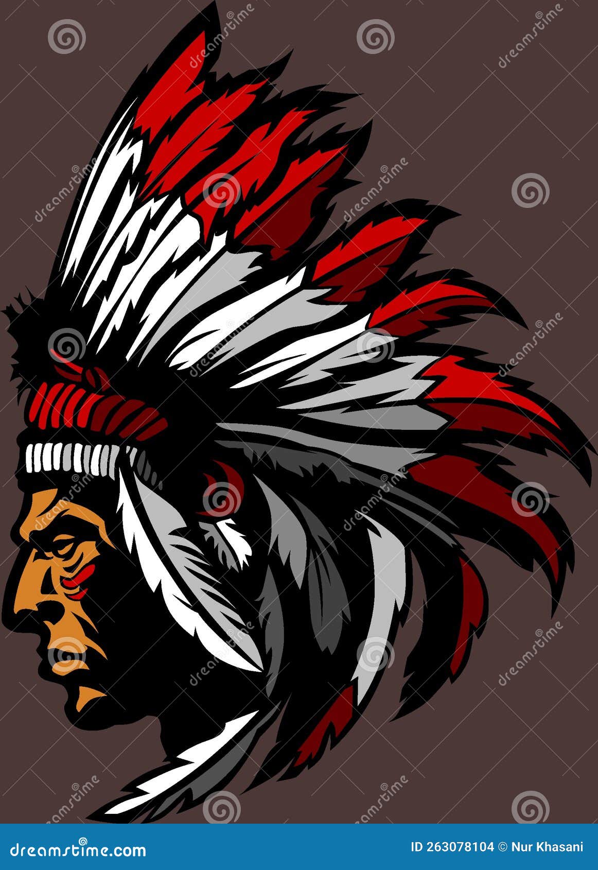 Apache Cartoon Vector Illustration Download Stock Vector - Illustration ...