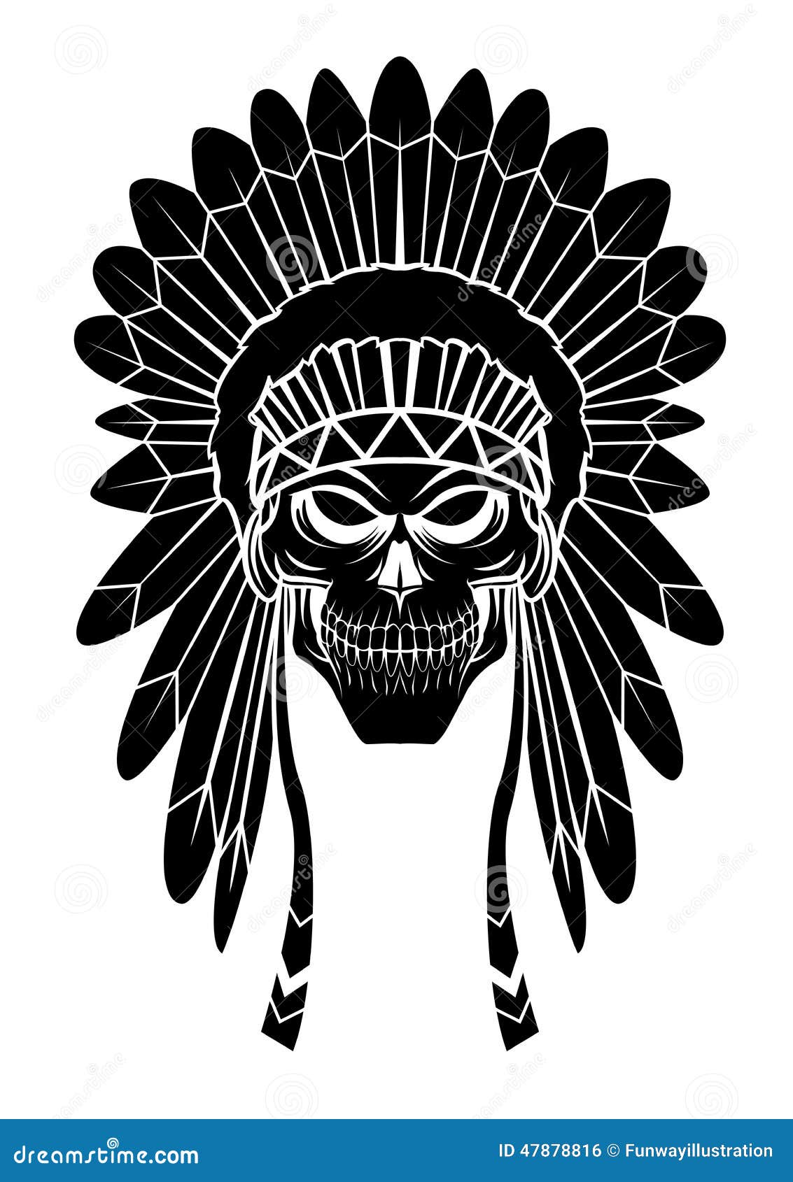 Apache Head Symbol Vector | CartoonDealer.com #47882901