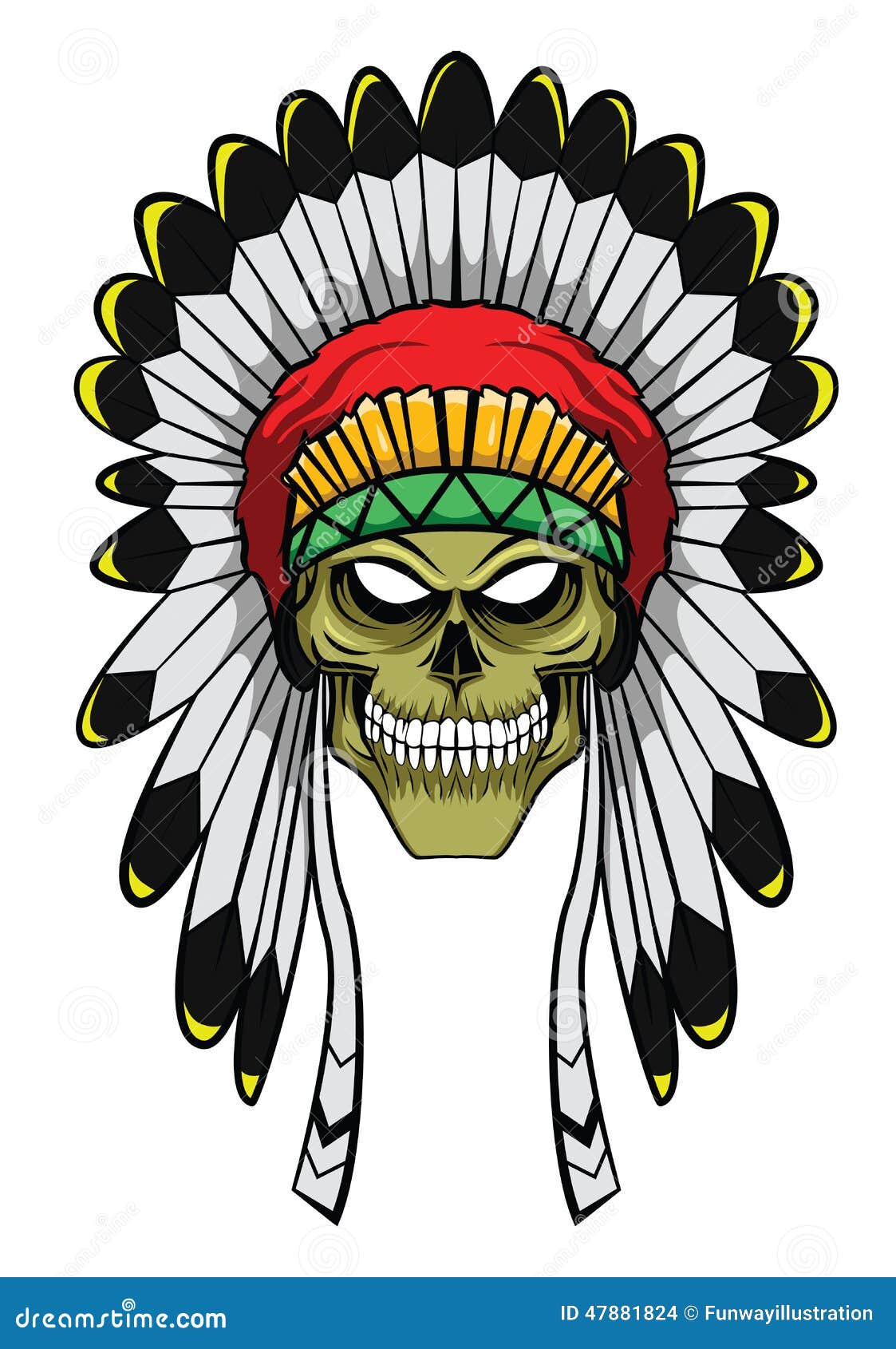 Apache Head Symbol Vector | CartoonDealer.com #47882901