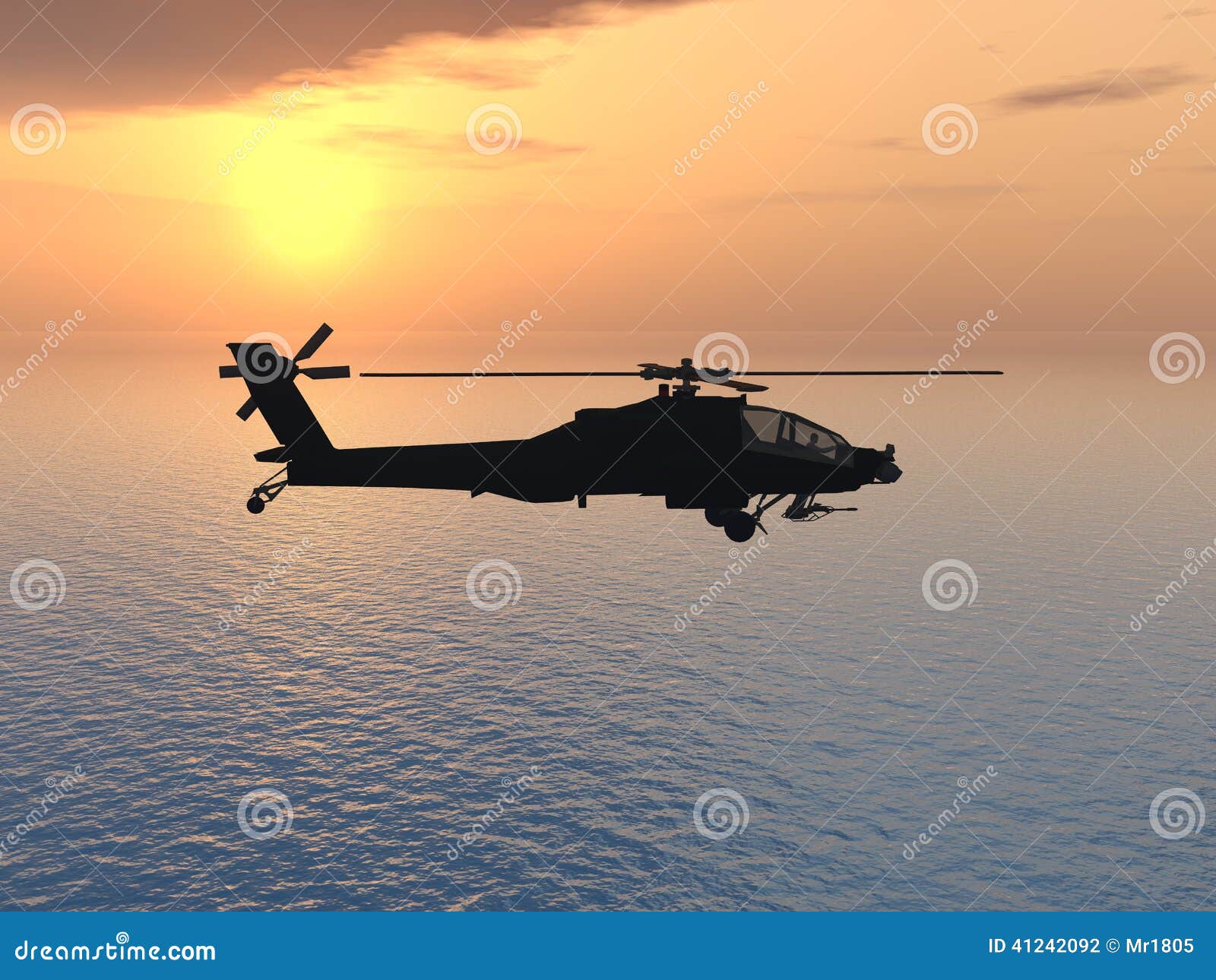 Apache Helicopter stock illustration. Illustration of military - 41242092