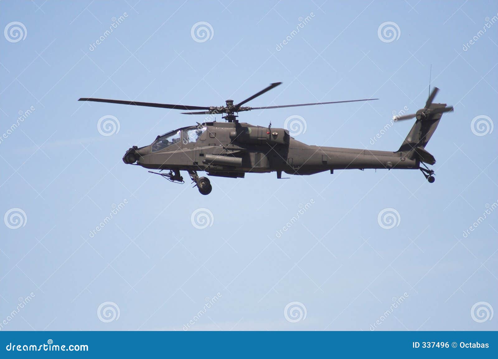 Apache Helicopter in Flight Stock Photo - Image of deck, flying: 337496
