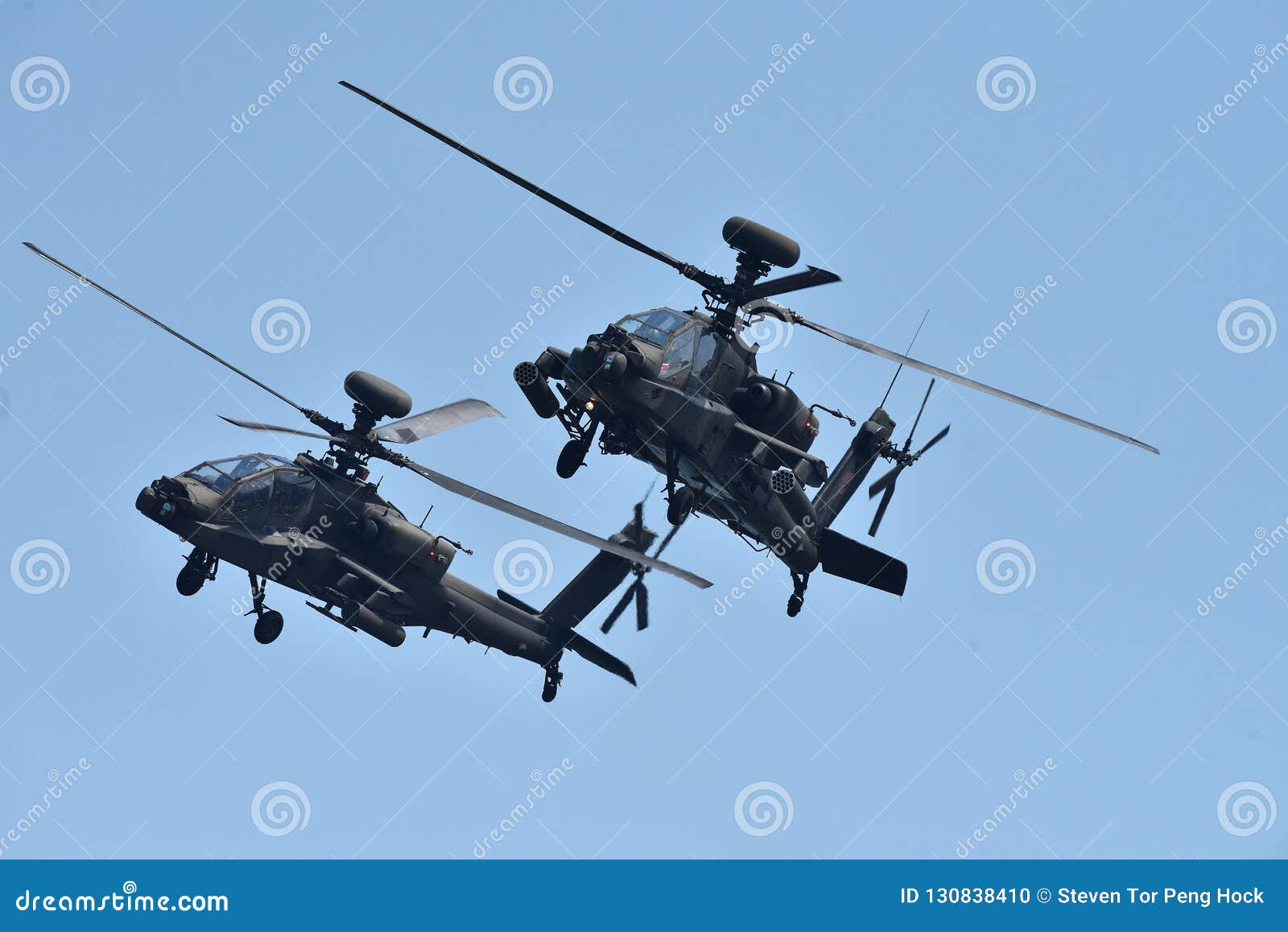 Apache Helicopter in Harmony Stock Photo - Image of approach, apache ...