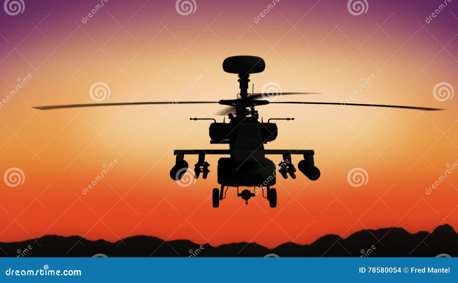 Apache Helicopter in the Sky during Sundown Stock Footage - Video of ...