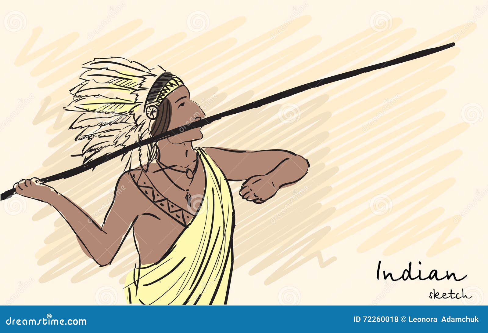 Apache Indian Tribe Reservation Vintage Poster Cartoon Vector ...