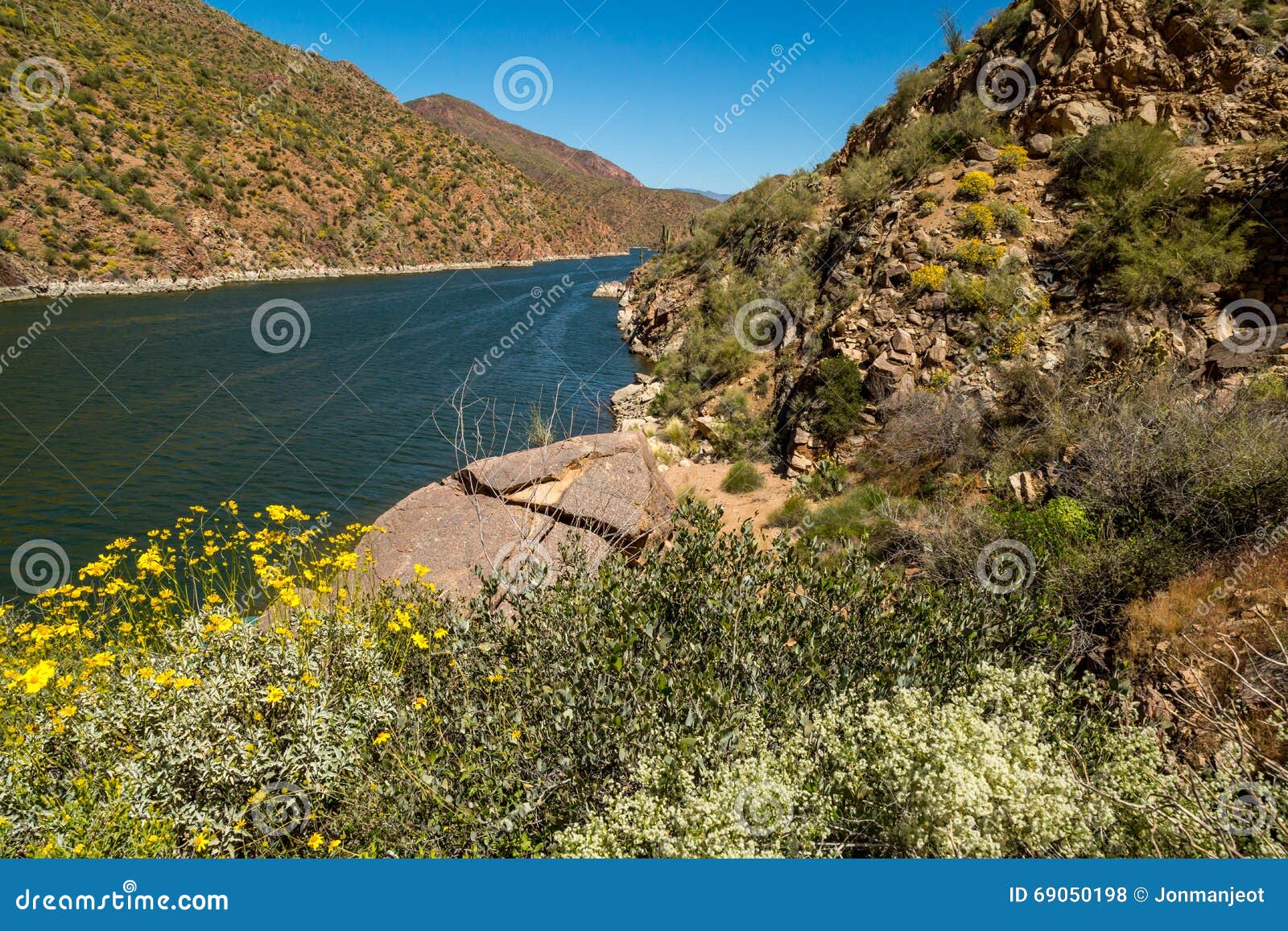 Apache Lake Landscpaes in Arizona. Stock Photo - Image of forest ...