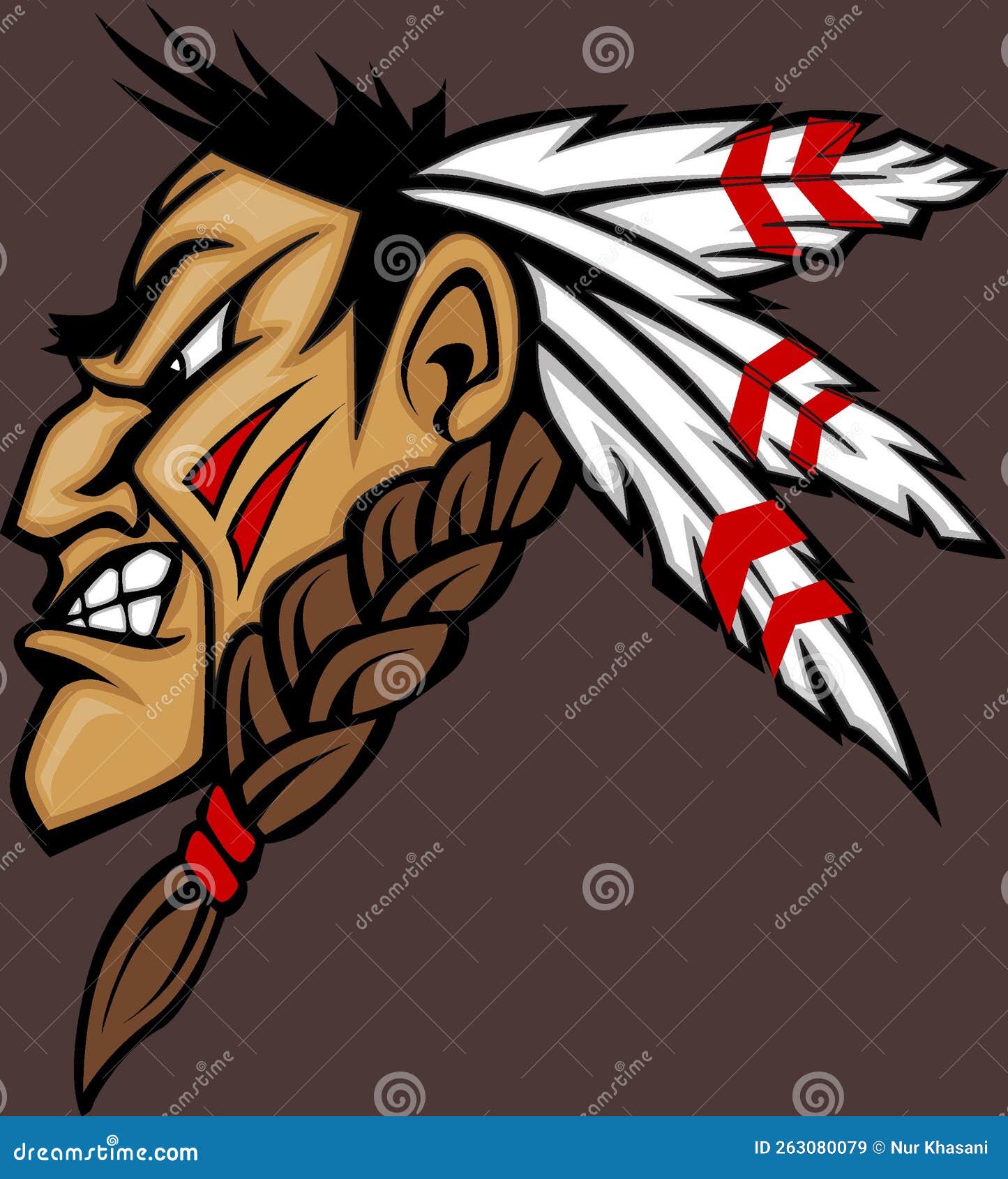 Apache Man Vector Illustration Иллюстрация вектора - иллюстрации ...