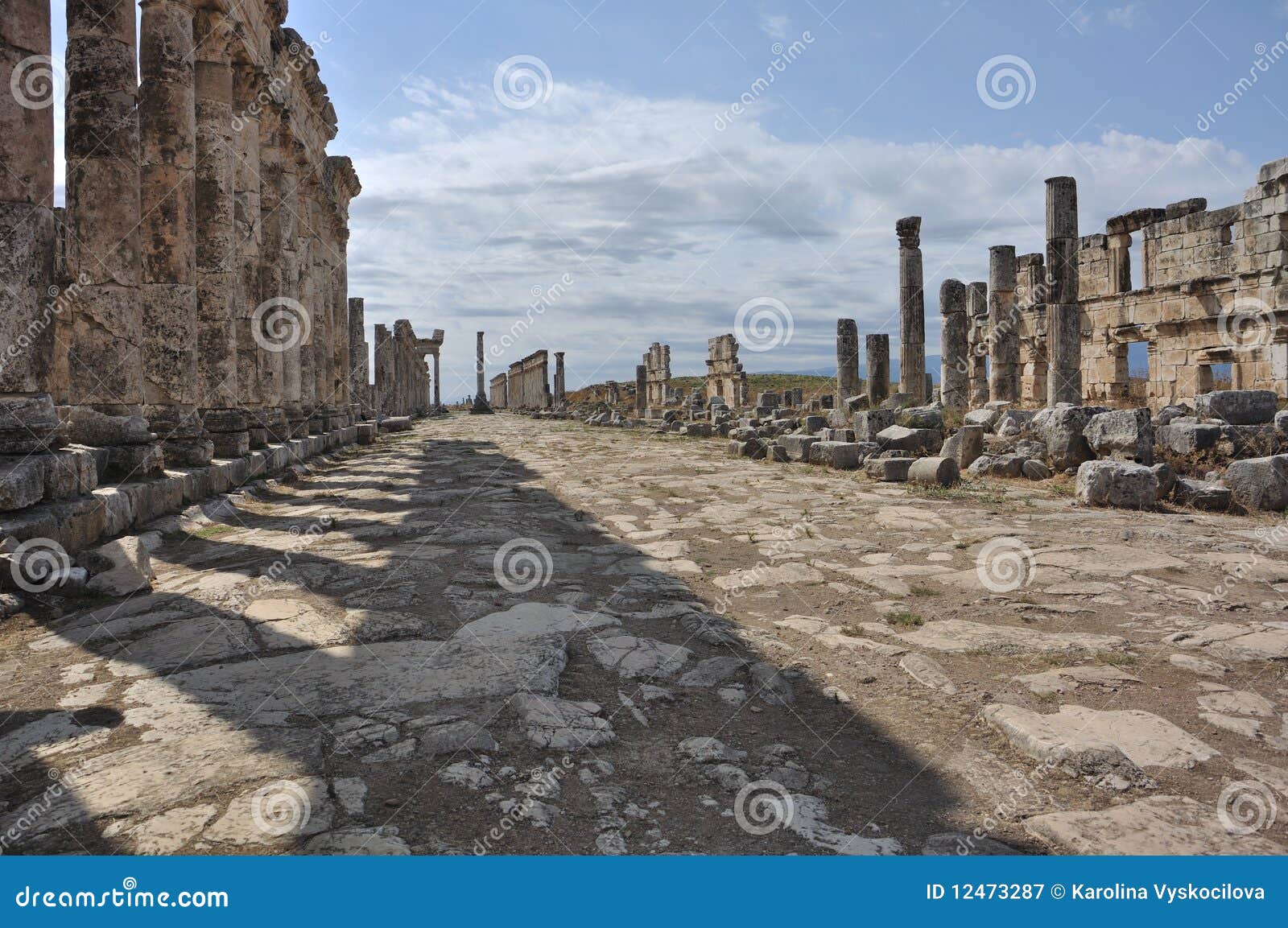 Apamea - ancient ruins stock image. Image of historic - 12473287