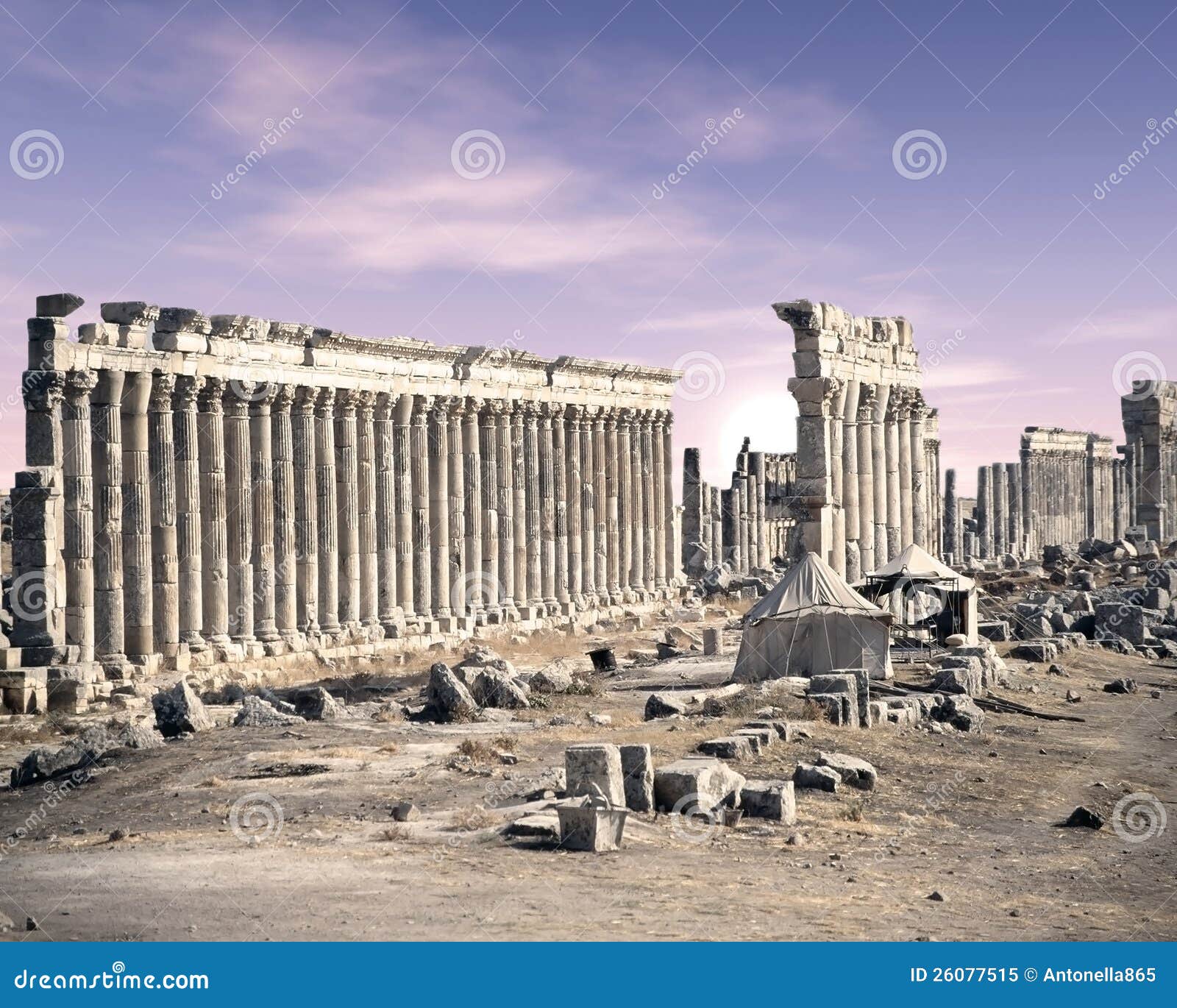 Apamea, Syria stock image. Image of hama, city, architecture - 26077515