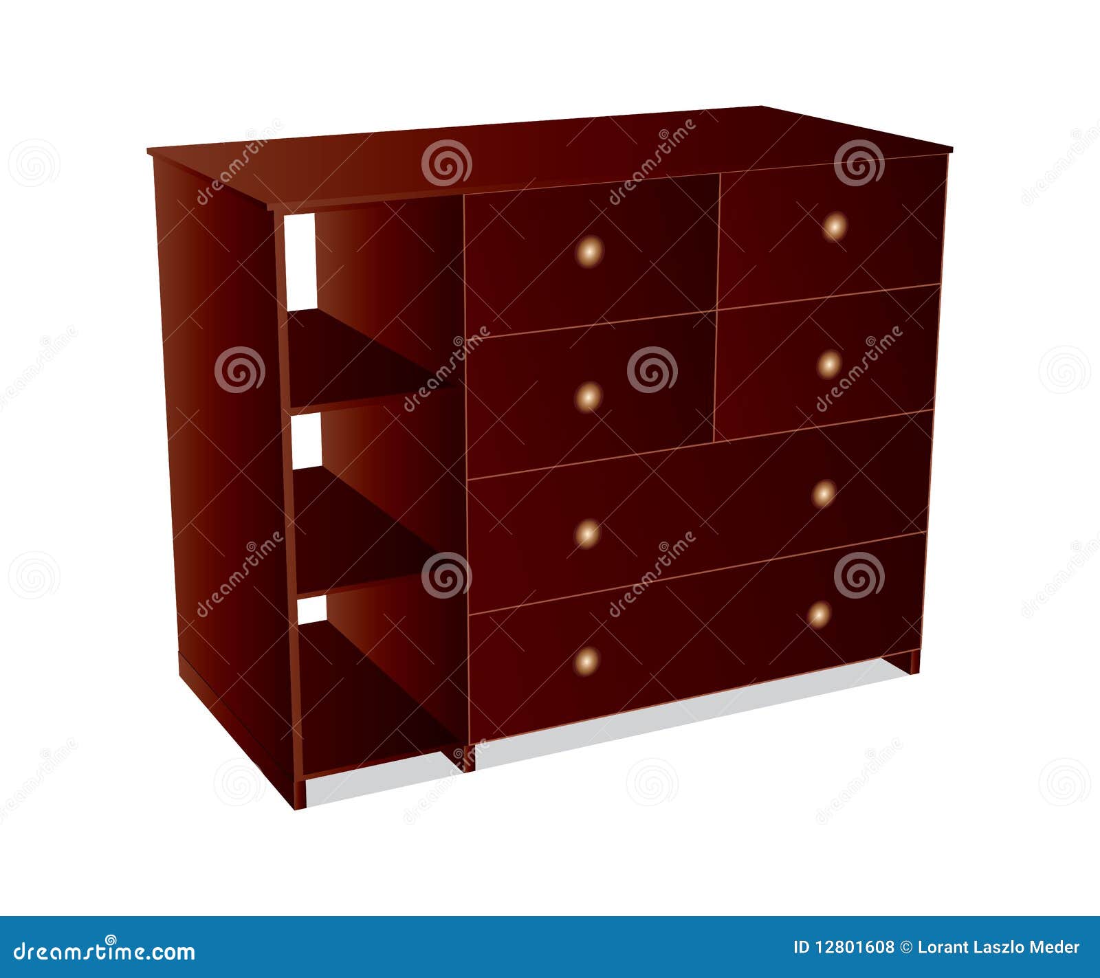 Aparador del vector ilustración del vector. Ilustración de dormitorio ...