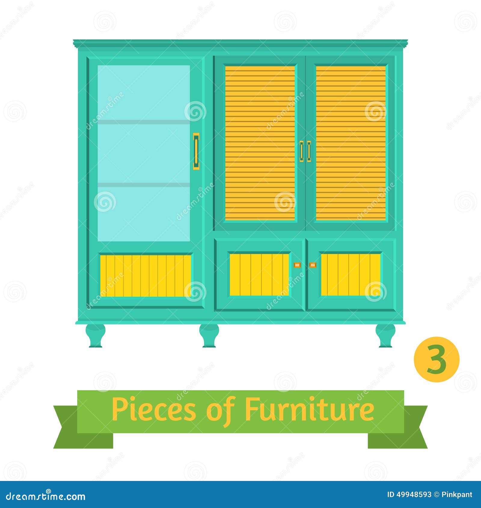 Aparador retro do vintage ilustração do vetor. Ilustração de cozinhar ...