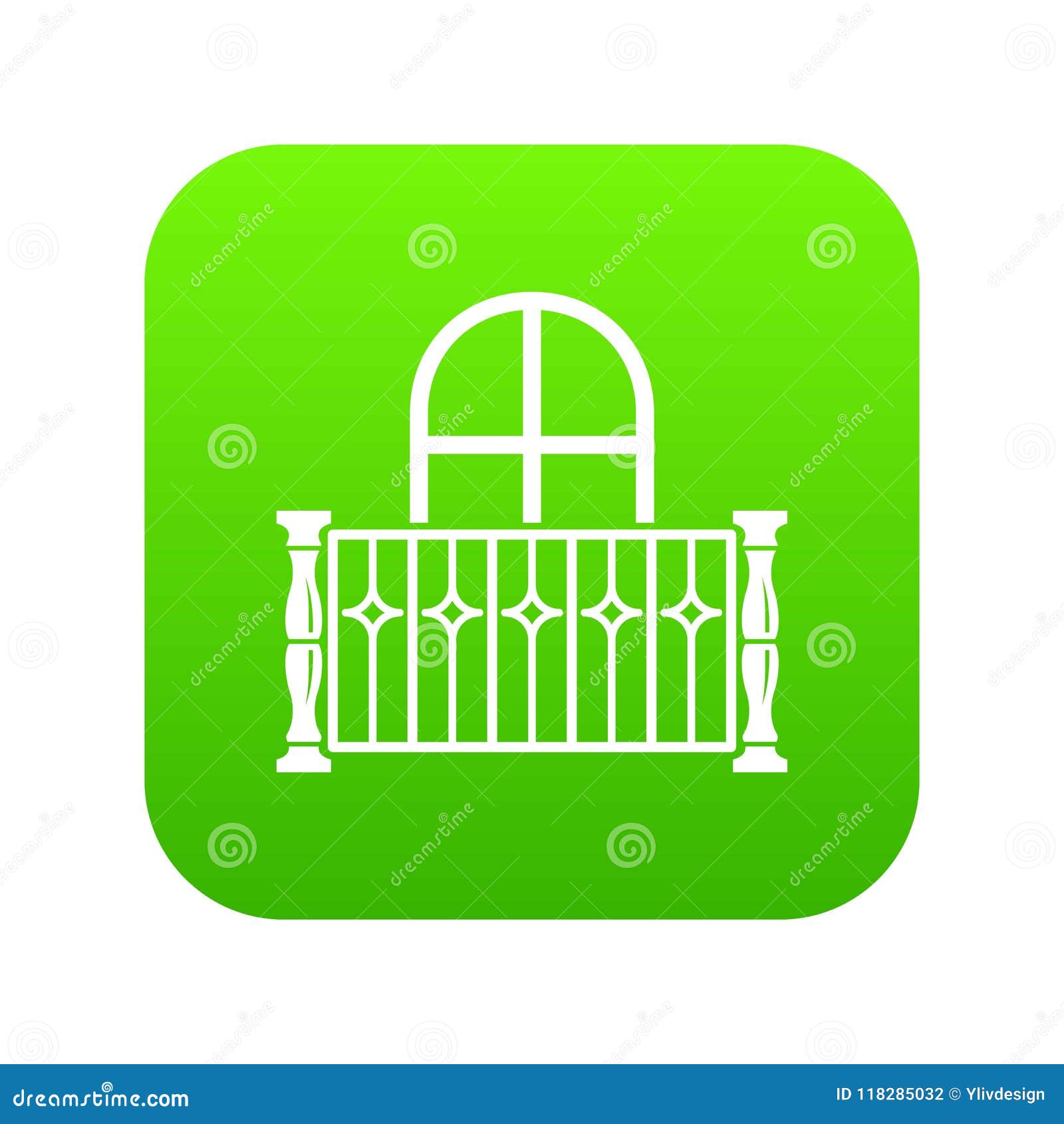 Apartment Balcony Icon, Simple Style Stock Vector - Illustration of ...
