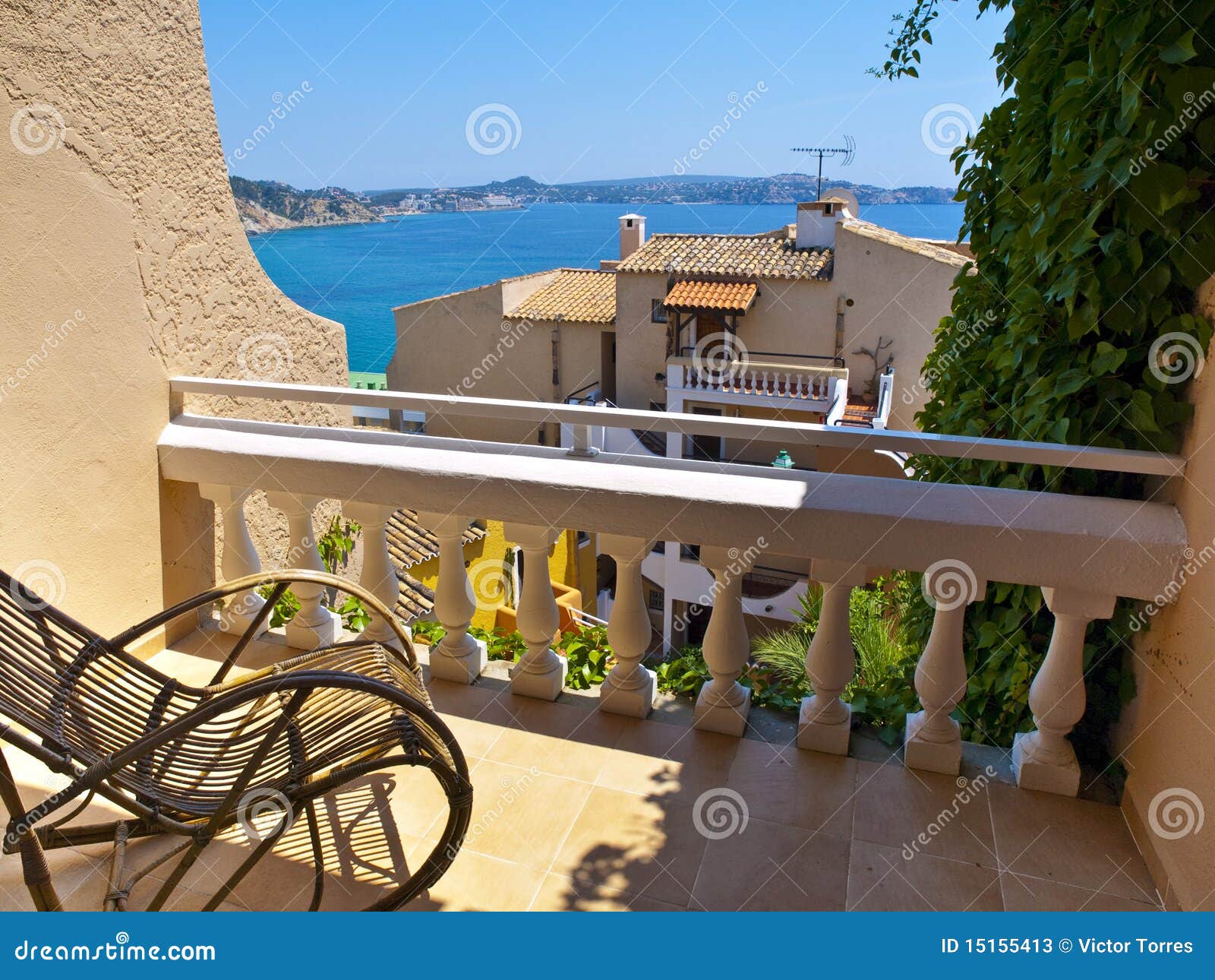 Apartment Balcony in Mallorca, Spain Stock Image - Image of paguera ...